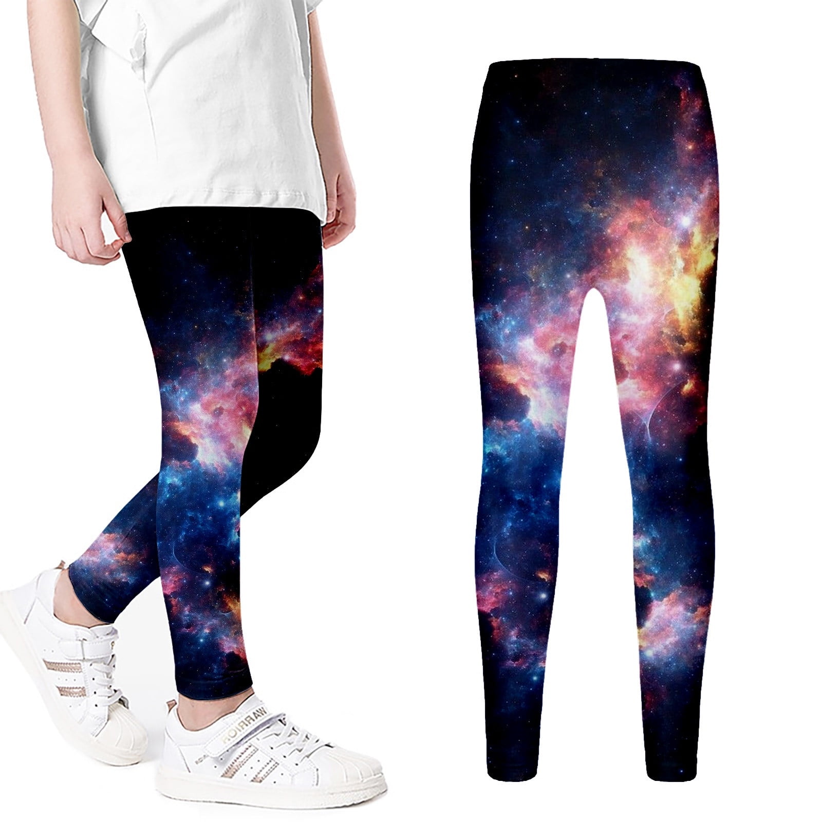 Wangmeiwg Girls Leggings Personality Printed Stretch Pants Yoga Pants ...
