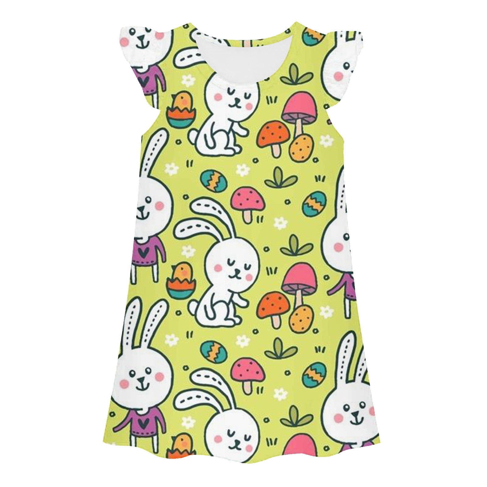 Wangmeiwg Kids Girls Fashion Cute Print Dress Gown Toddlers Casual Wear ...
