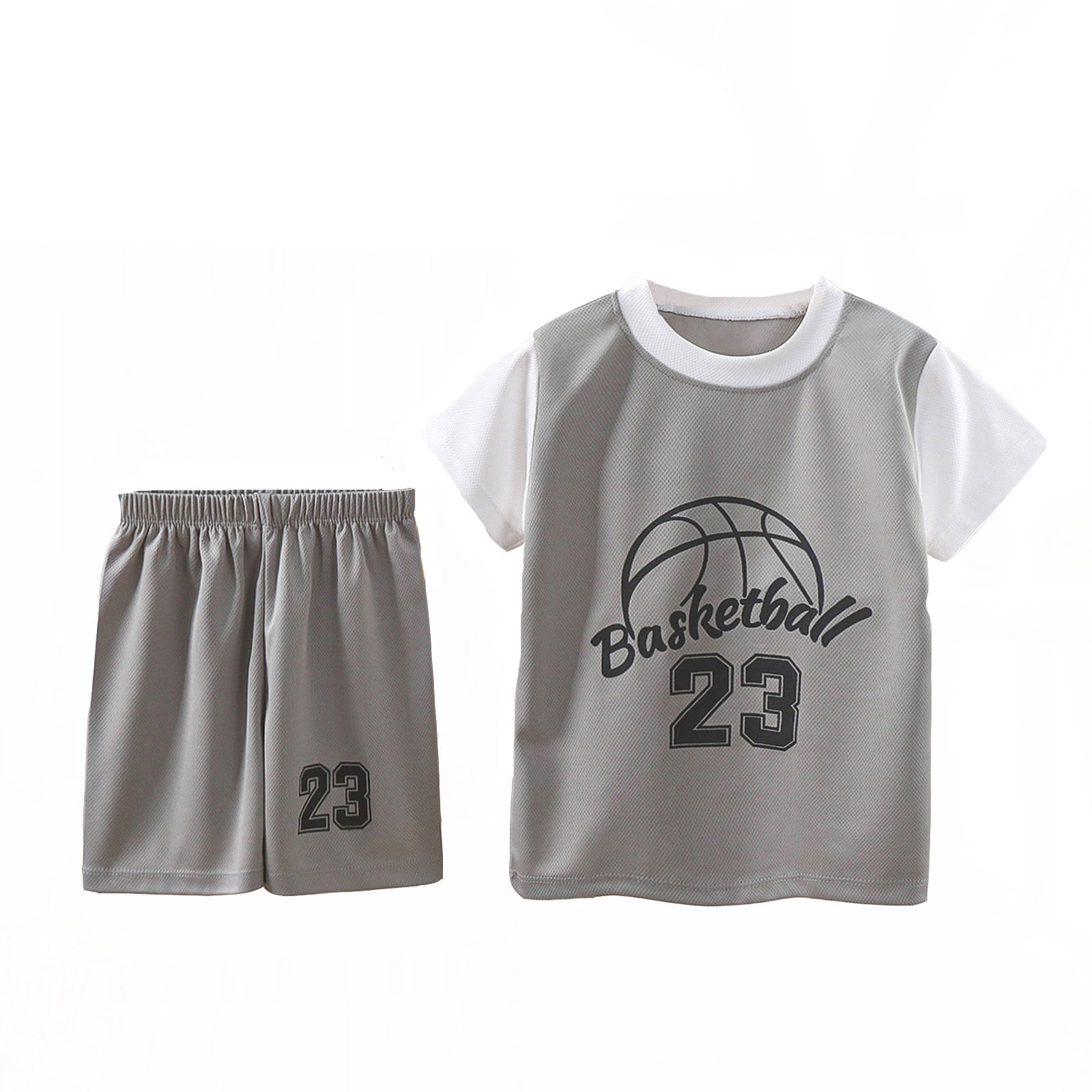Wangmeiwg Kids Sports Shorts Sets Boys Tracksuit 2 Piece Basketball ...