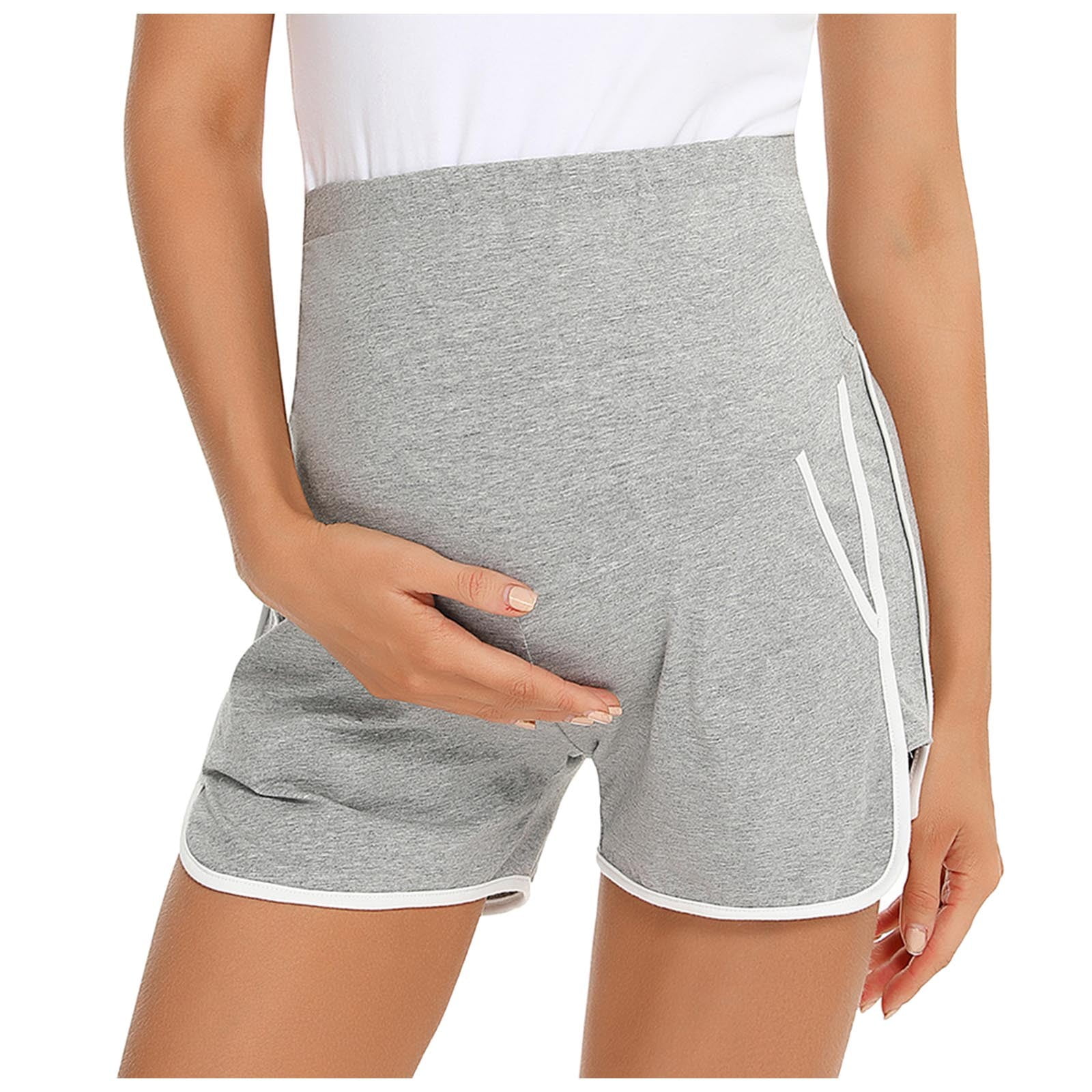 Wangmeiwg Maternity Pants High Waist Support Belly Outside Wearing ...