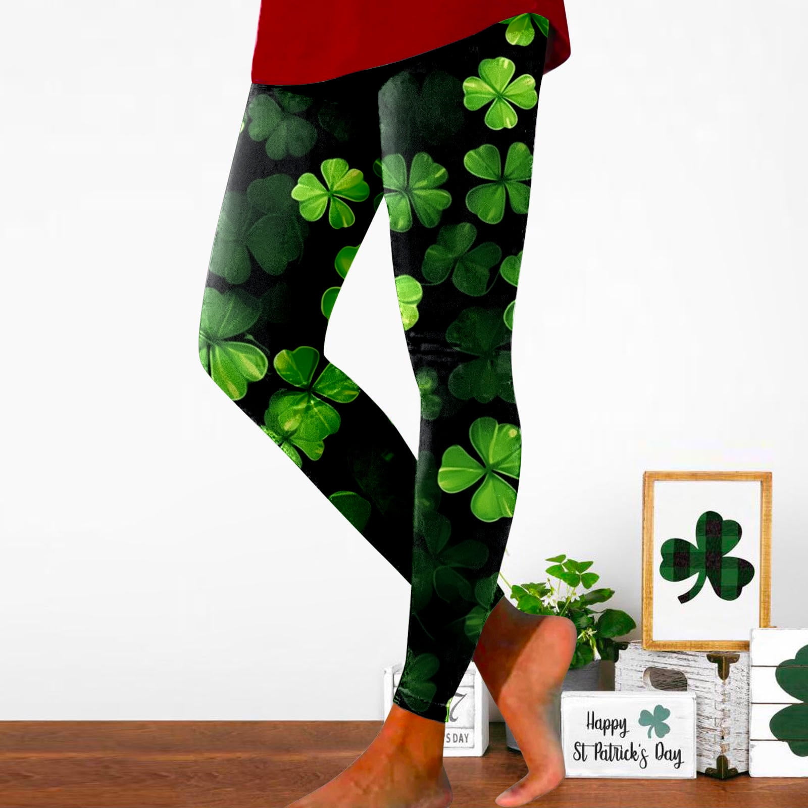 Wangmeiwg St Patricks Day Leggings for Women Women's Printed High Waist ...