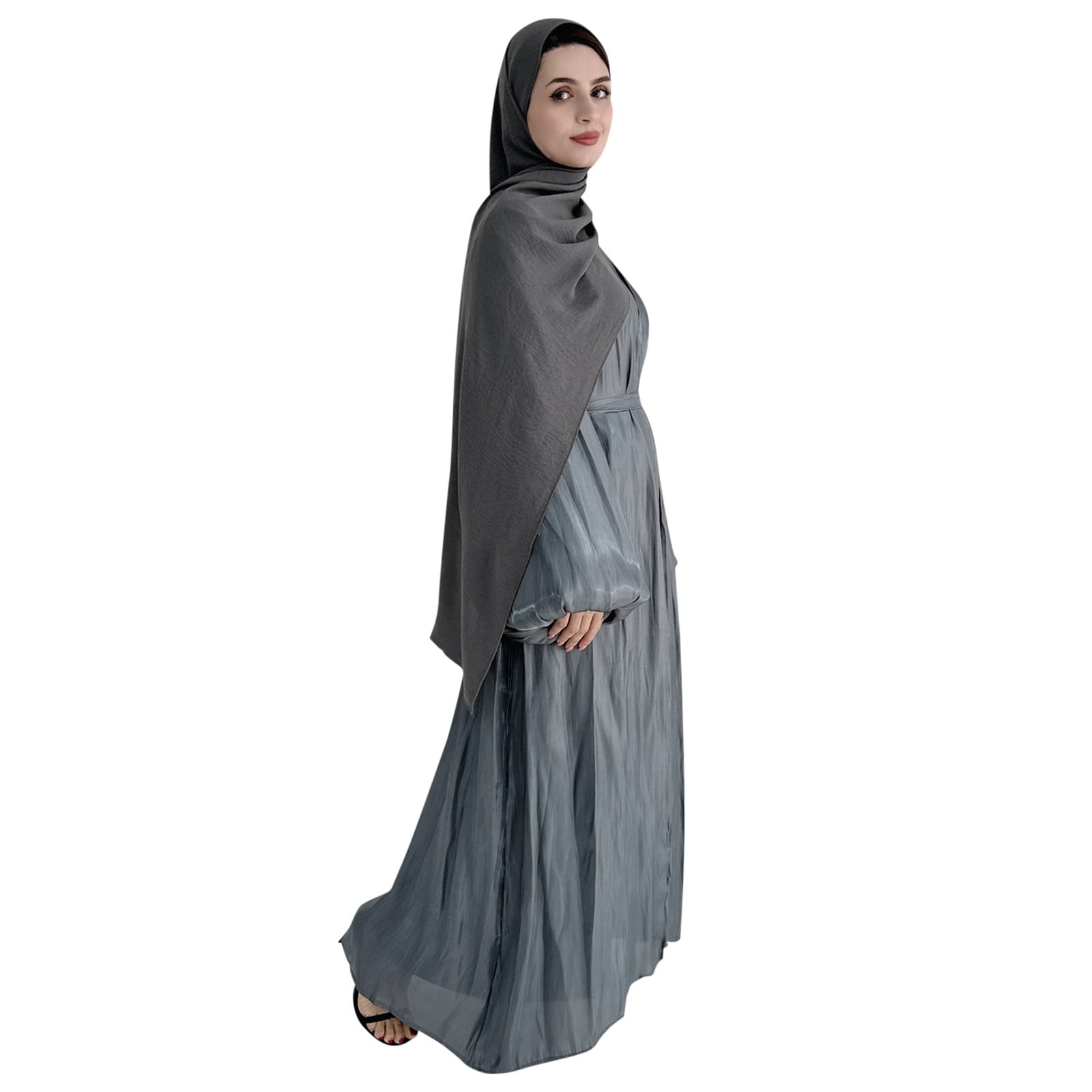 Wangmeiwg Women Puff Sleeve Belted Comfortable Thin Robe Cardigan ...