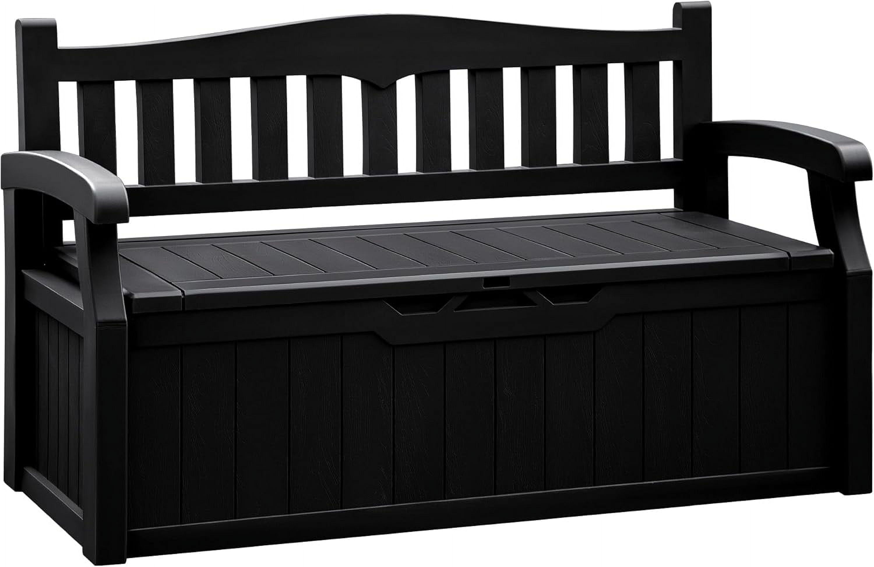 Wangood 80 Gallon Storage Bench Outdoor Indoor, Durable All-Weather ...