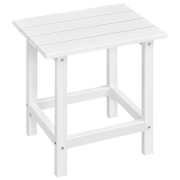 Wangood HDPE Adirondack Side Table Outdoor Small Square Side Table ...
