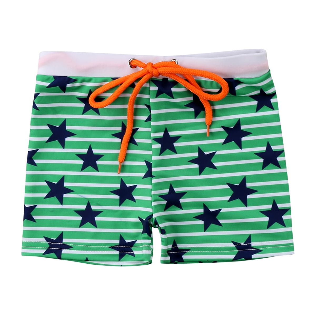 Wangsaura Little boy swimming trunks cute shark/star/stripe print low ...