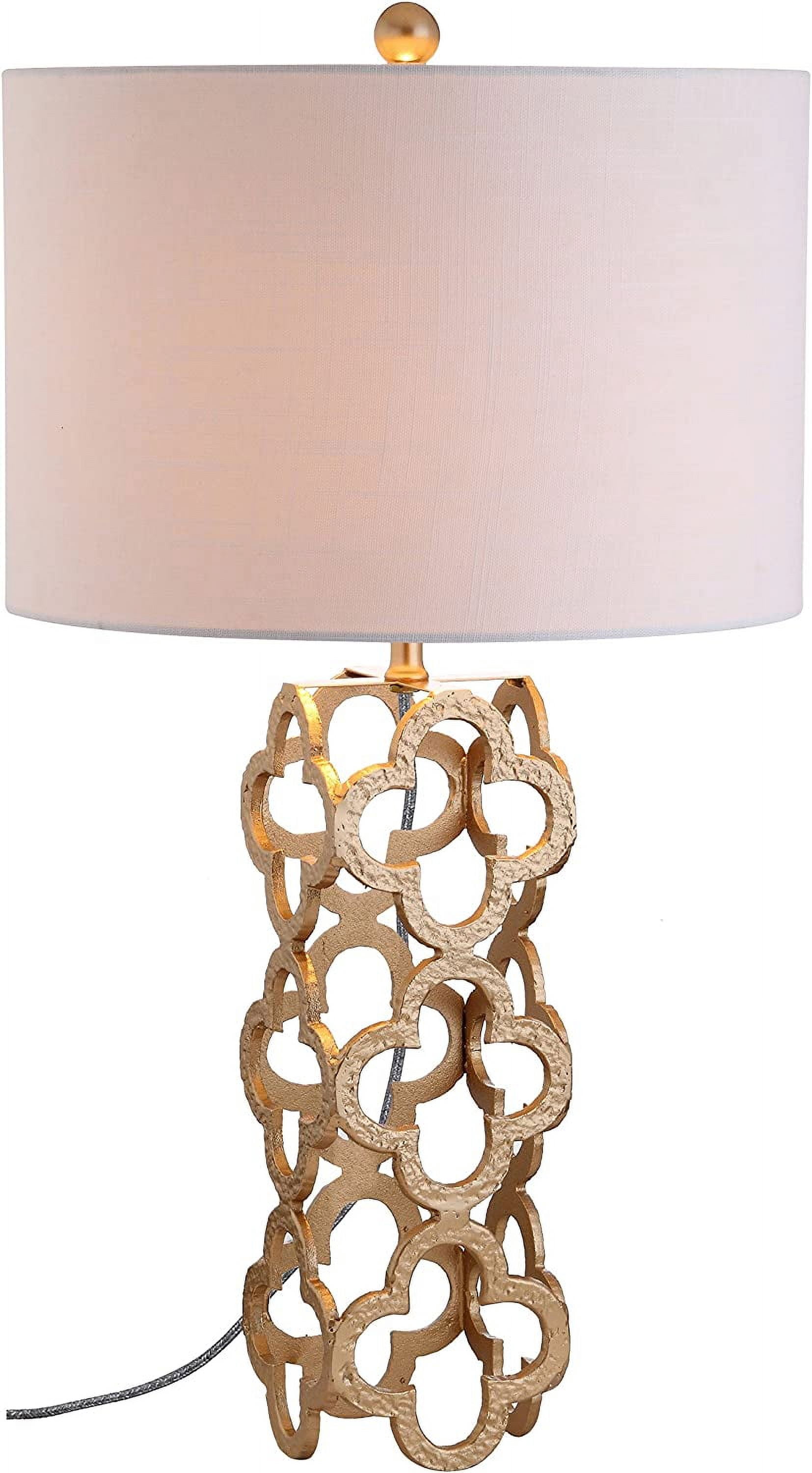 Wangxin JYL1090A Oliver 26.5" Metal Quatrefoil LED Table Lamp ...