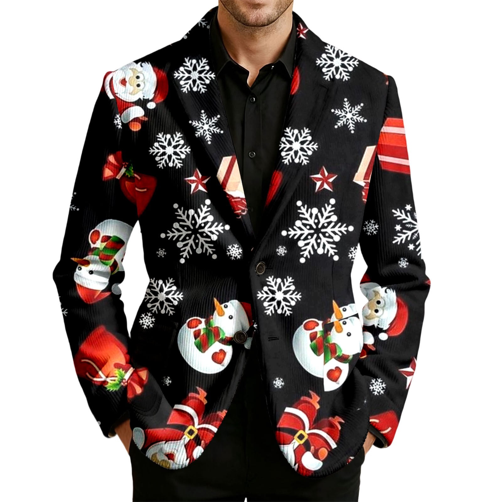 Wangxq Christmas Blazer for Mens Elastic Business Jacket Funny ...