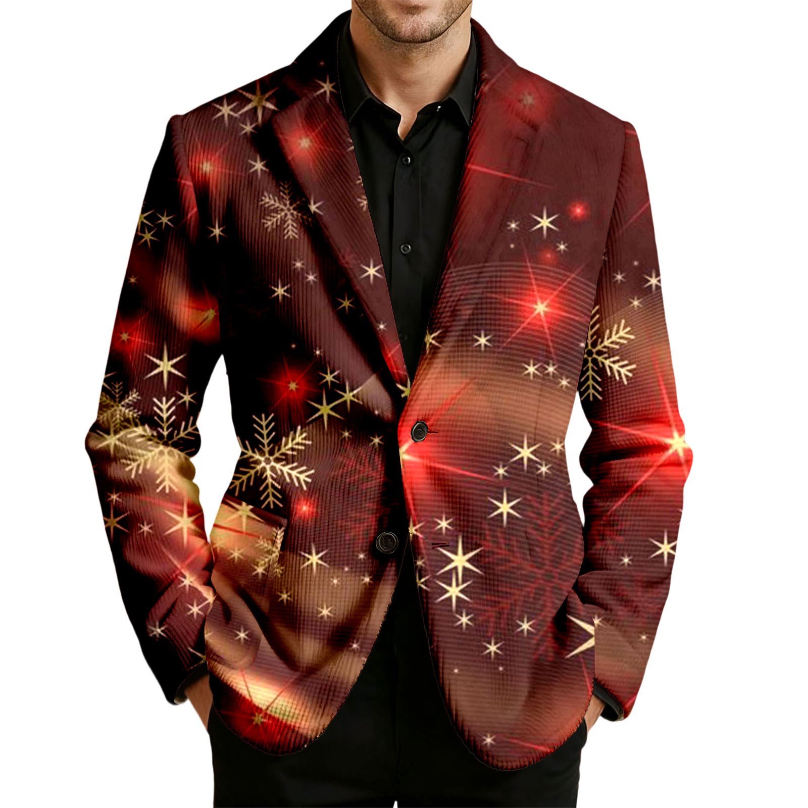 Wangxq Christmas Blazer for Mens Slim Fit Suit Jackets Seasonal ...