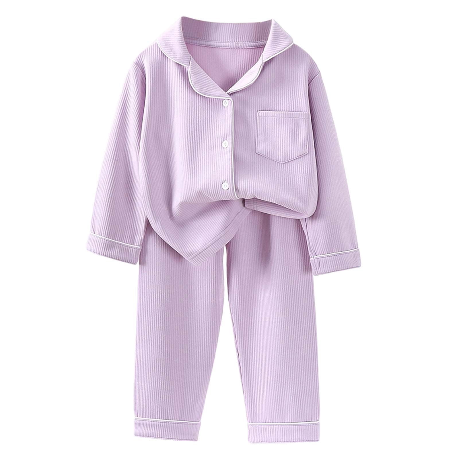 Wangxq Girls Fall Clothes Sets,Girls Thermal Pajama Soft Double Velvet ...