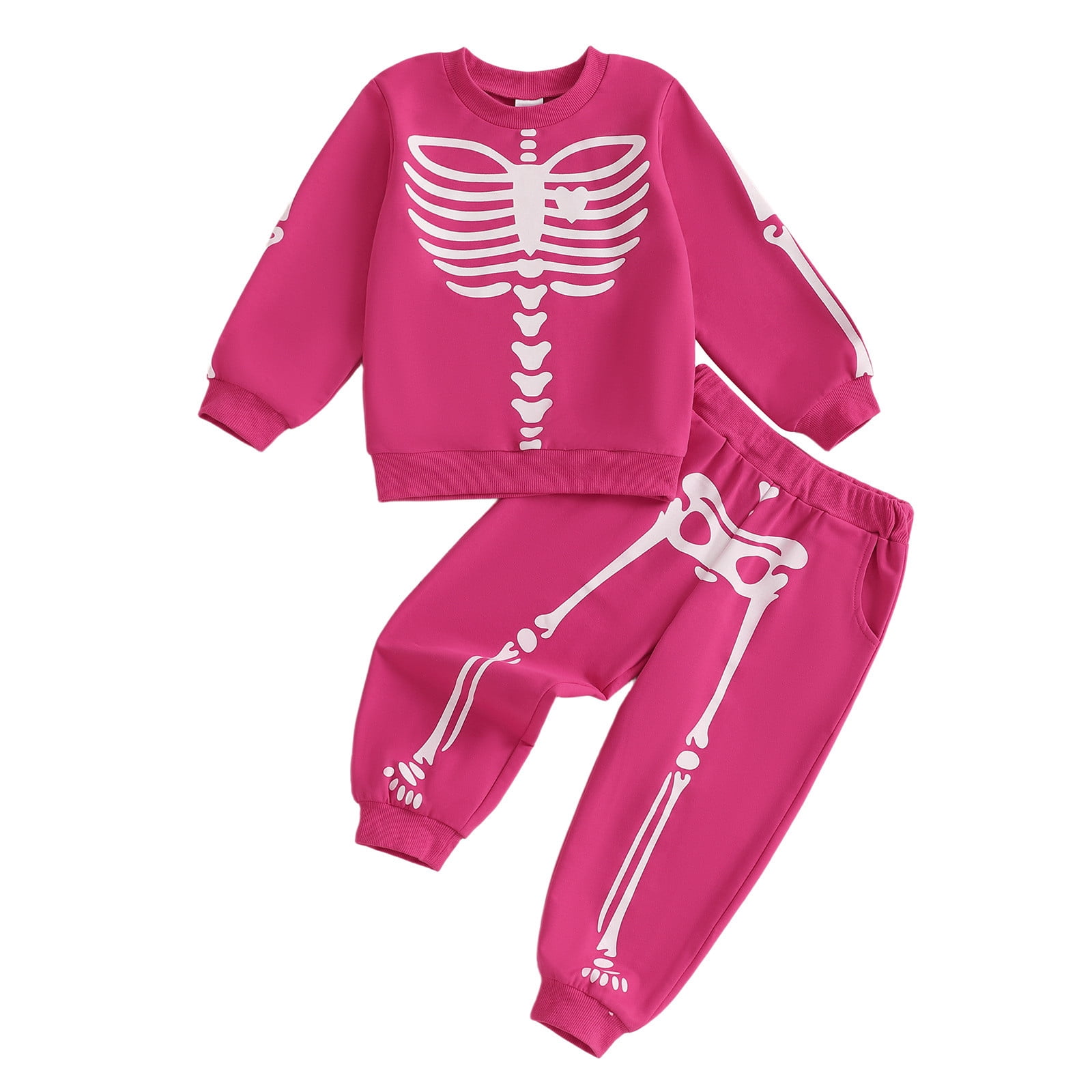 Wangxq Girls Fall Clothes Sets,Skeleton For Kids Long Sleeve Top And ...