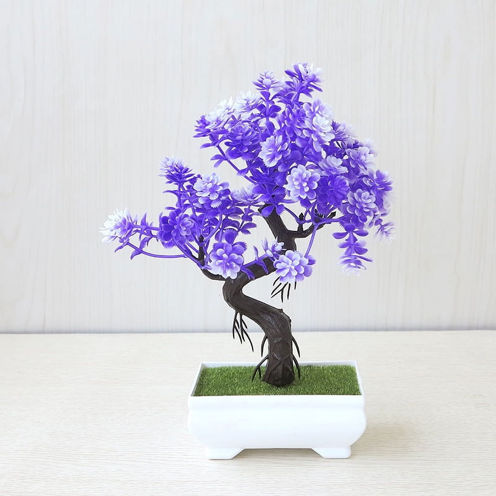 Wangzhenyutt Artificial Plants Decoration Potted Bonsai Small Tree Pot Fake Plant Potted zen ...