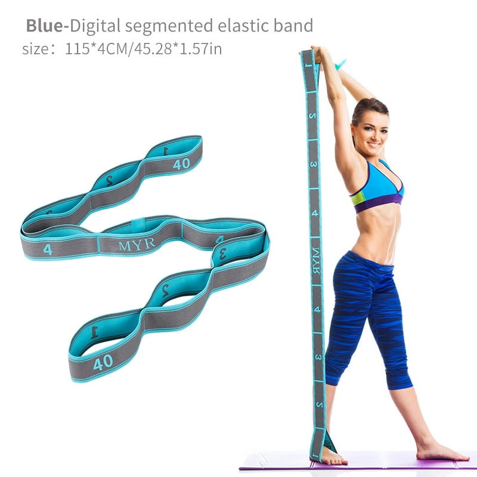 WangzhenyuttElastic Yoga Stretching Strap with Loops, Stretch Strap for Ballet, Leg, Body ...
