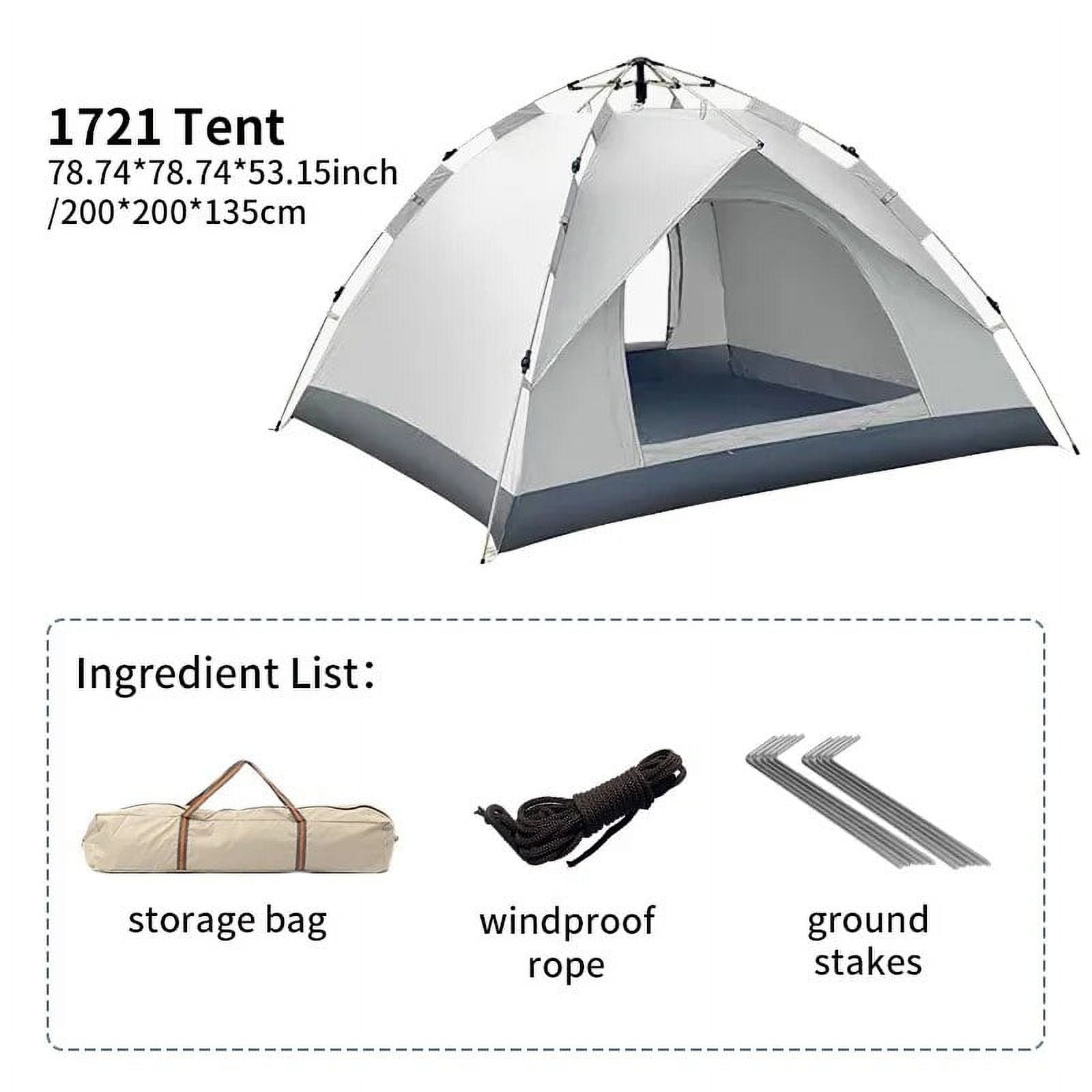 WangzhenyuttOutdoor Folding Tent Fully Automatic Quick Opening Tent 3-4 ...
