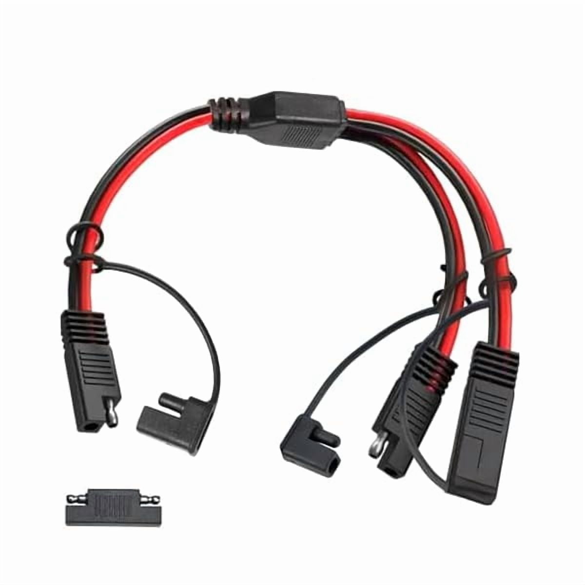 Wanhoo 10AWG SAE Y Splitter Connector Cable, SAE 1 to 2 DC Power ...