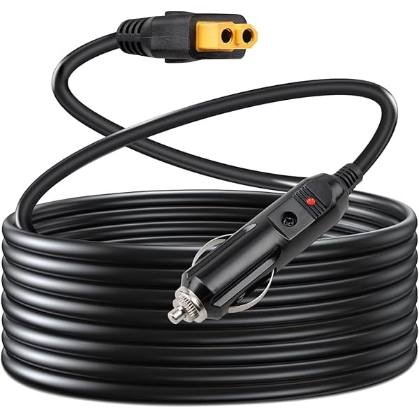 Wanhoo 12V XT60 Car Charging Cable Cigarette Lighter for Bluetti EB55 ...