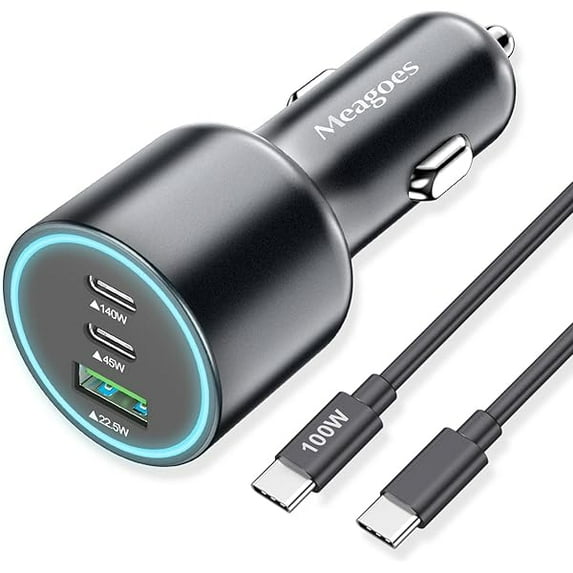 Wanhoo 140W USB C Car Charger, Super Fast Charging for iPhone 16 Pro ...