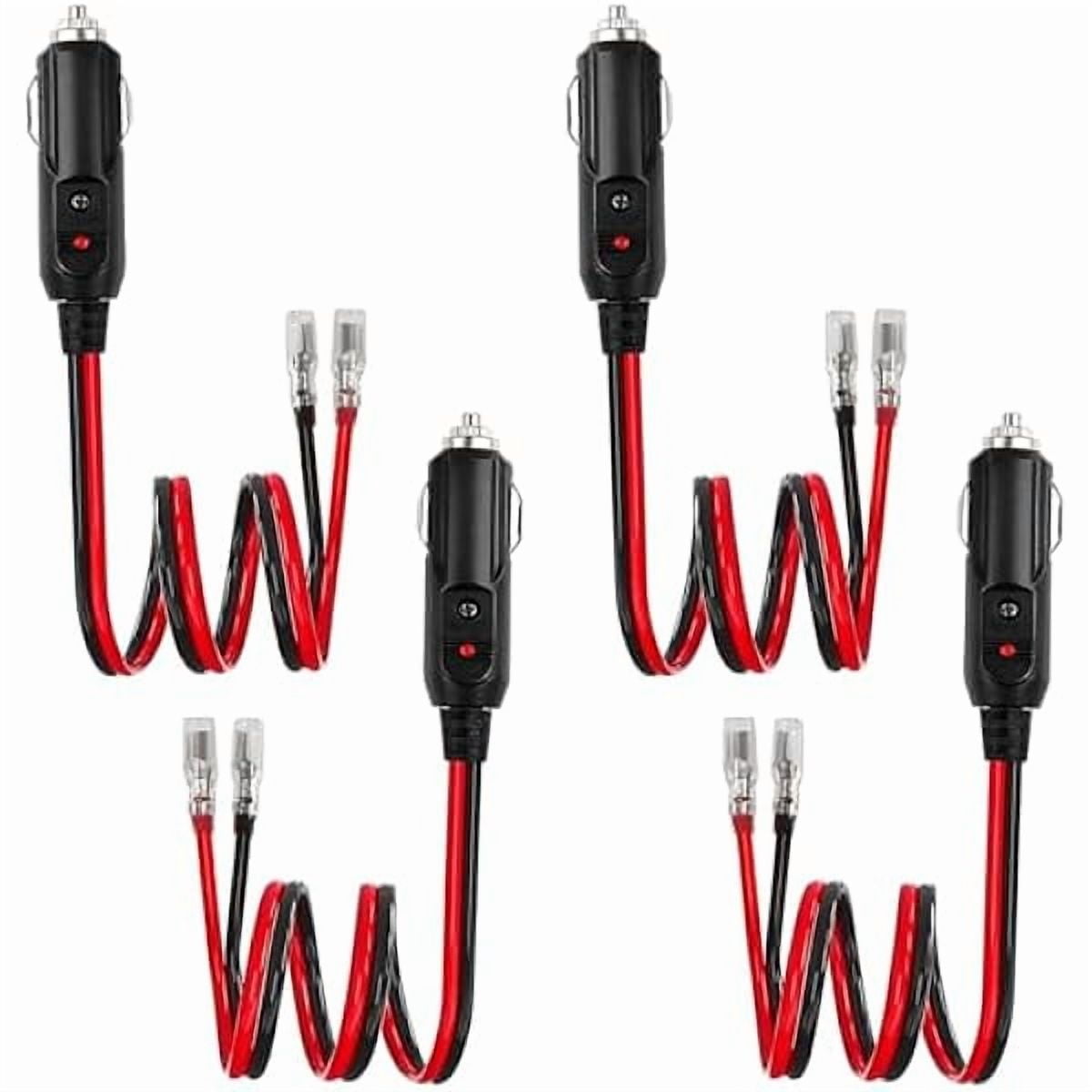 Wanhoo Fused Cigarette Lighter Male Plug, 12V Cigarette Lighter Socket ...