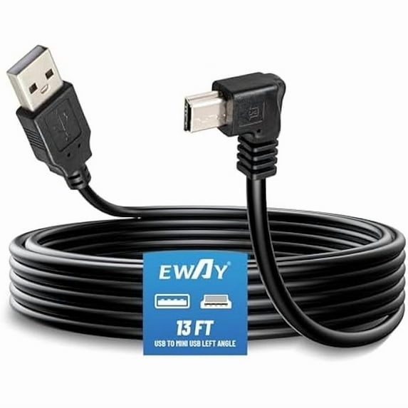 Wanhoo Mini USB Dash Cam Power Cable 13ft, for Rexing V1 Pro V5 V3 ...