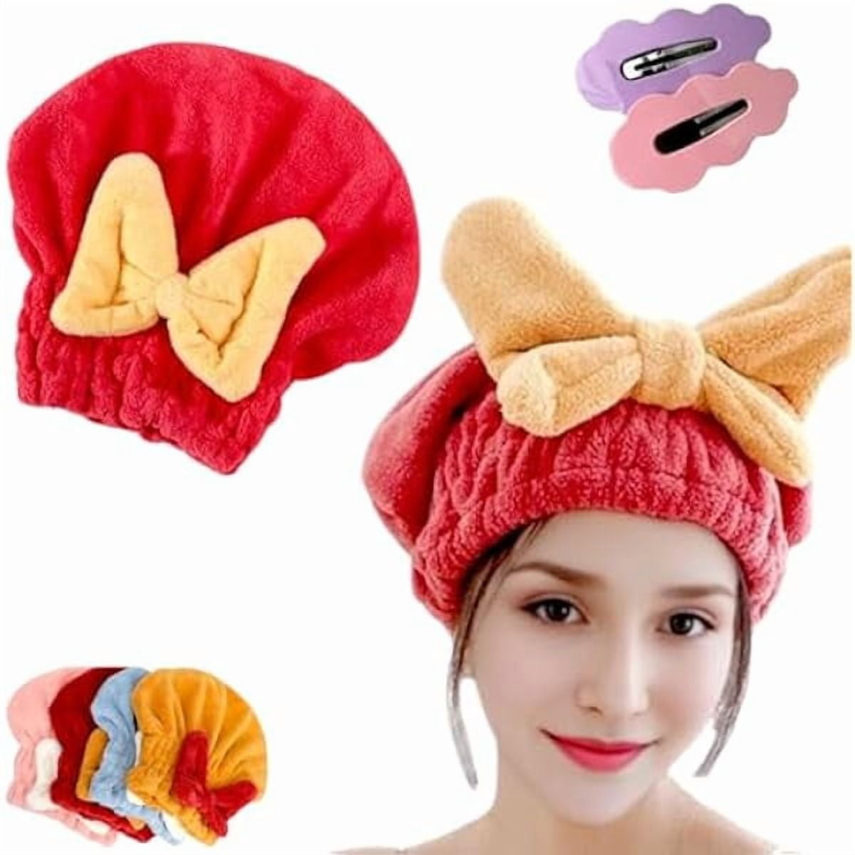 Wanhoo New Super Absorbent Hair Towel Wrap for Wet Hair, Microfiber ...