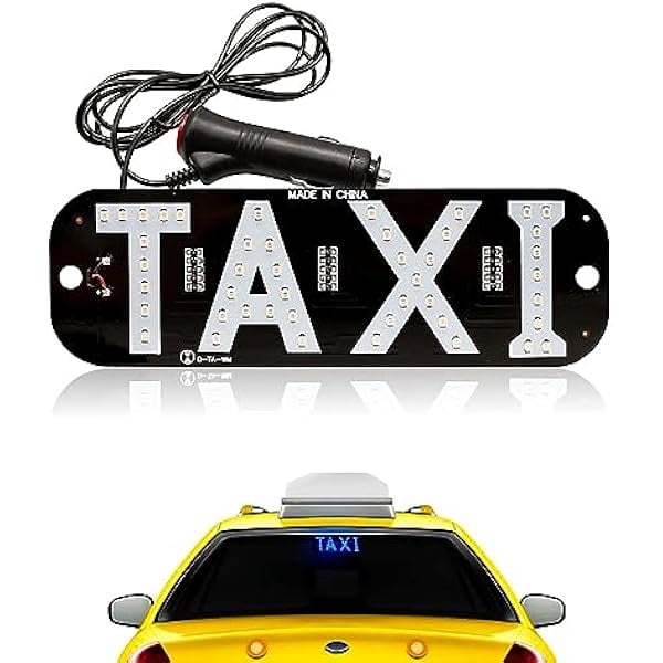 Wanhoo Taxi Light, Taxi LED Sign Decor, Taxi LED Light Logo, Flashing ...