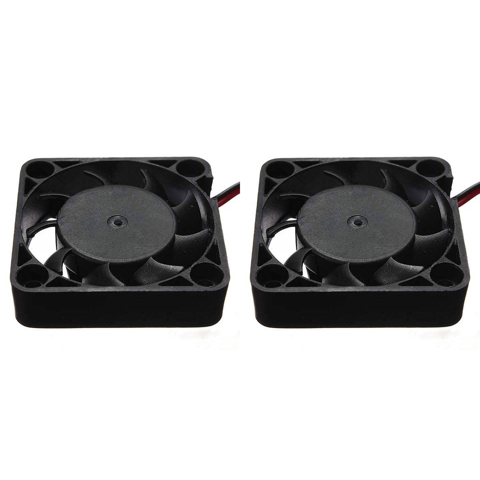 Wanjunnnn 12V 2 Pin 40mm Computer Cooler Small Fan PC Black F Heat ...