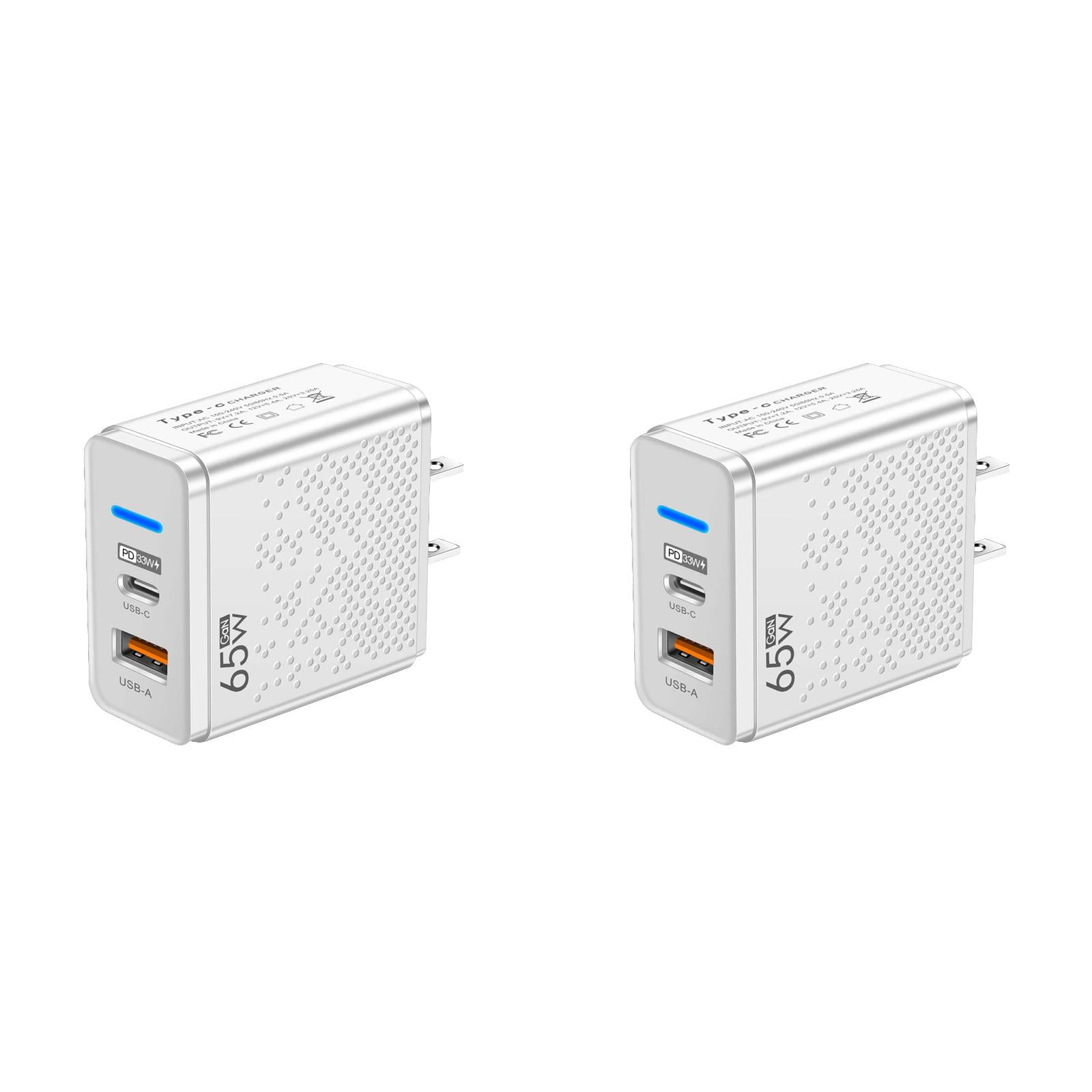 Wanjunnnn LED Type C Wall Charger Charging Block Phone USB Cube 65W ...