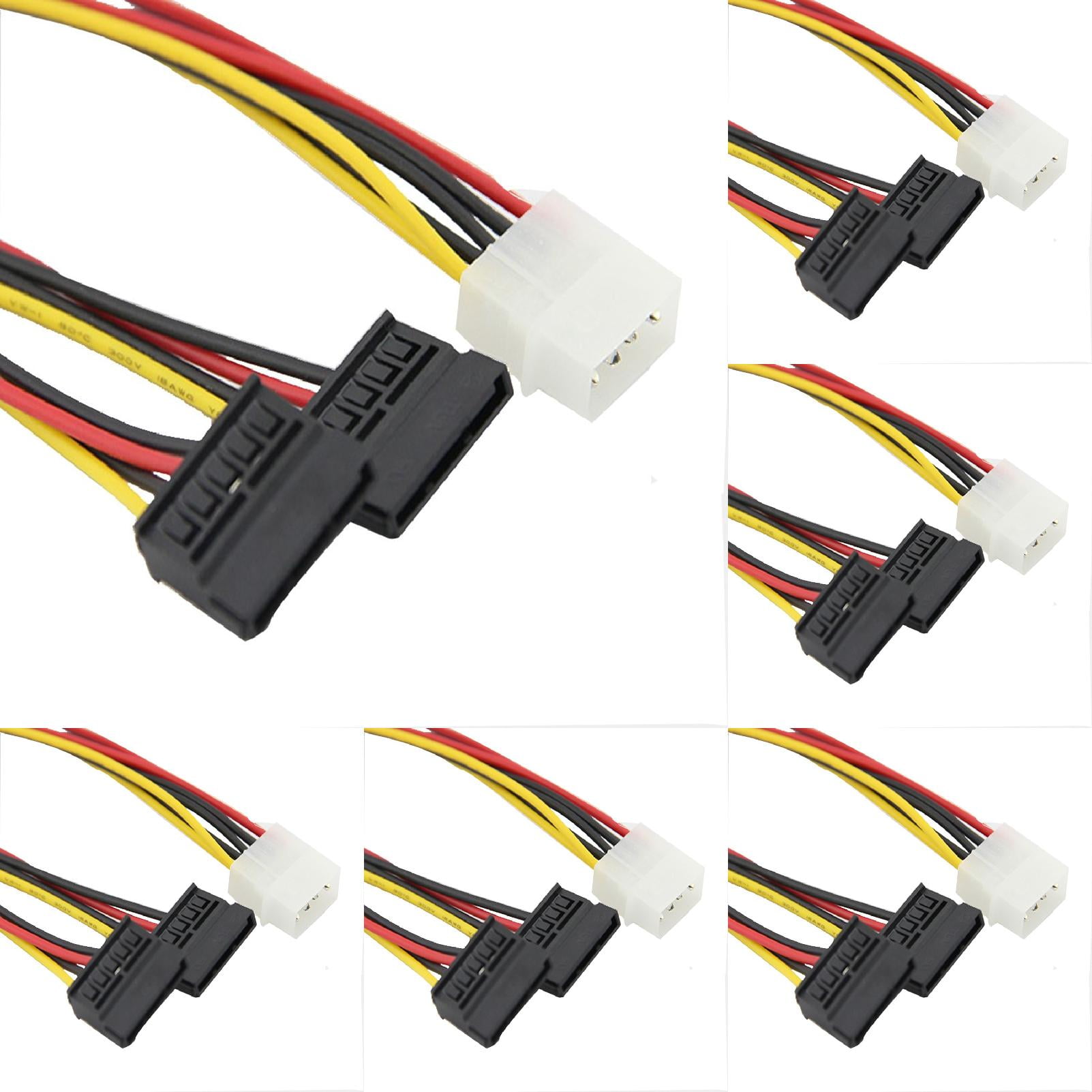 Wanjunnnn New 4Pin IDE to 2 Serial Y Splitter Hard Drive Power Supply ...