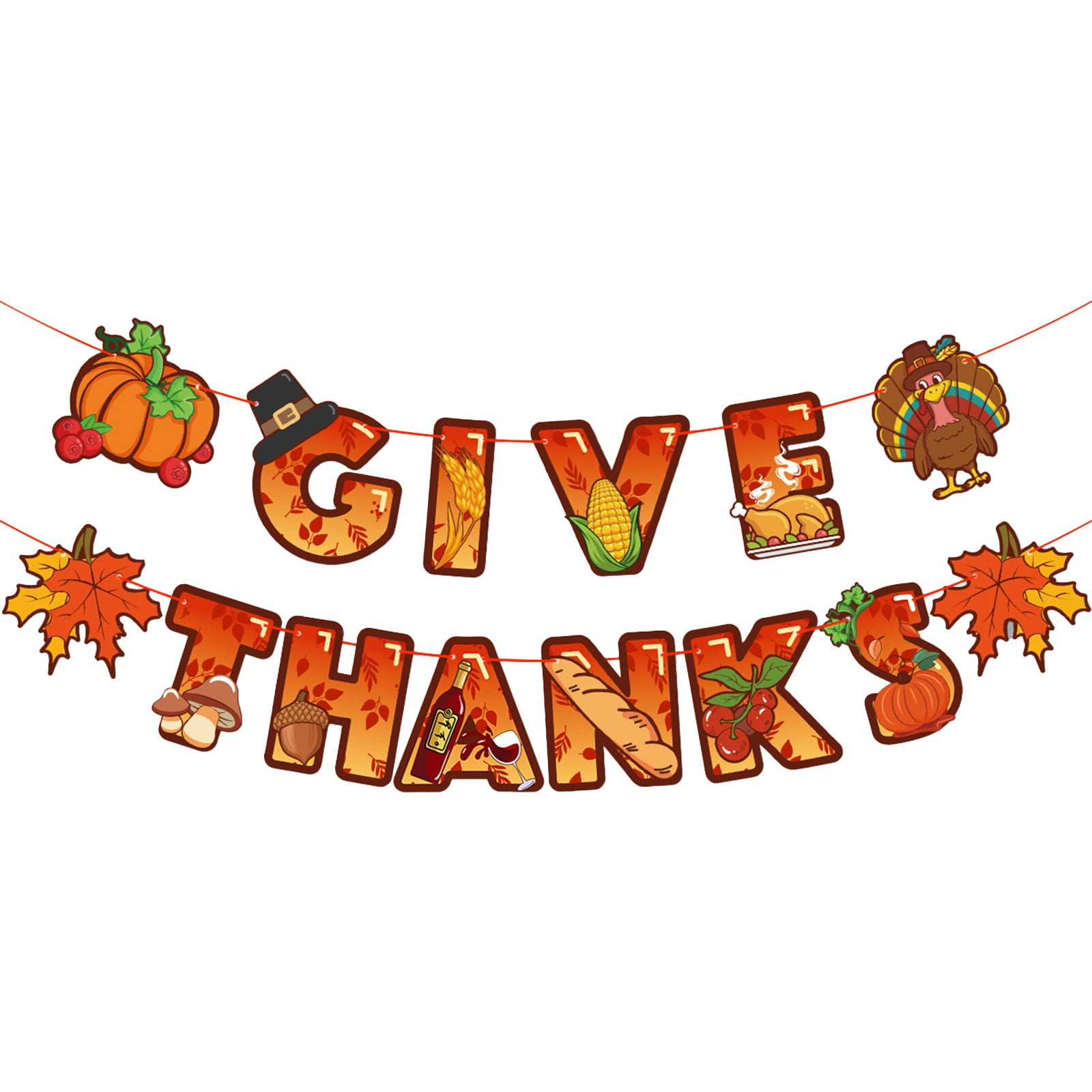 Wanlex Thanksgiving Cutouts Fall Turkey Maple Leaves Pumpkin Classroom ...