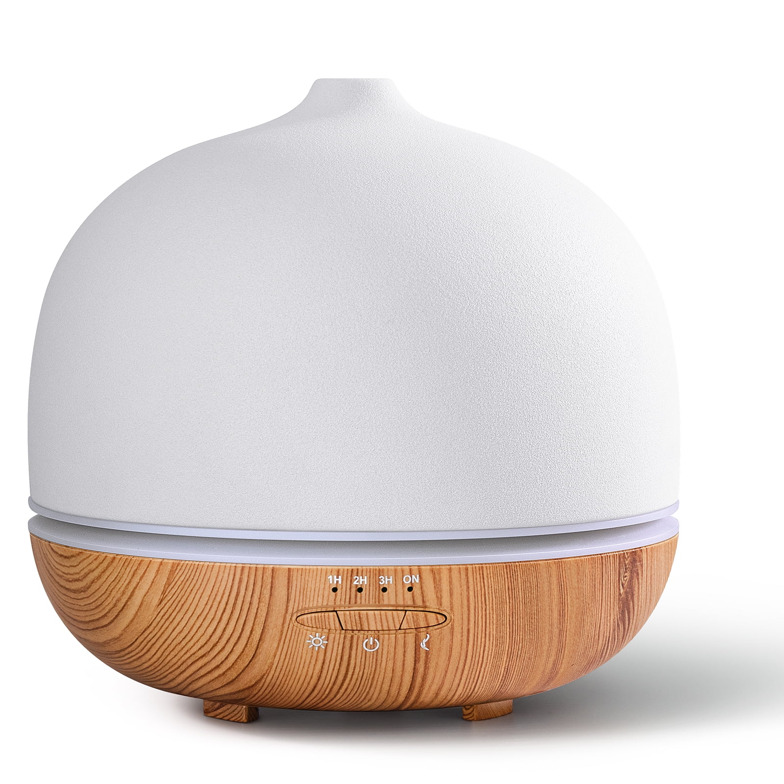 Wanlola 500ml Ceramic Essential Oil Diffuser, Cool Mist Humidifier, 10 Colors Lights, Auto-Off ...