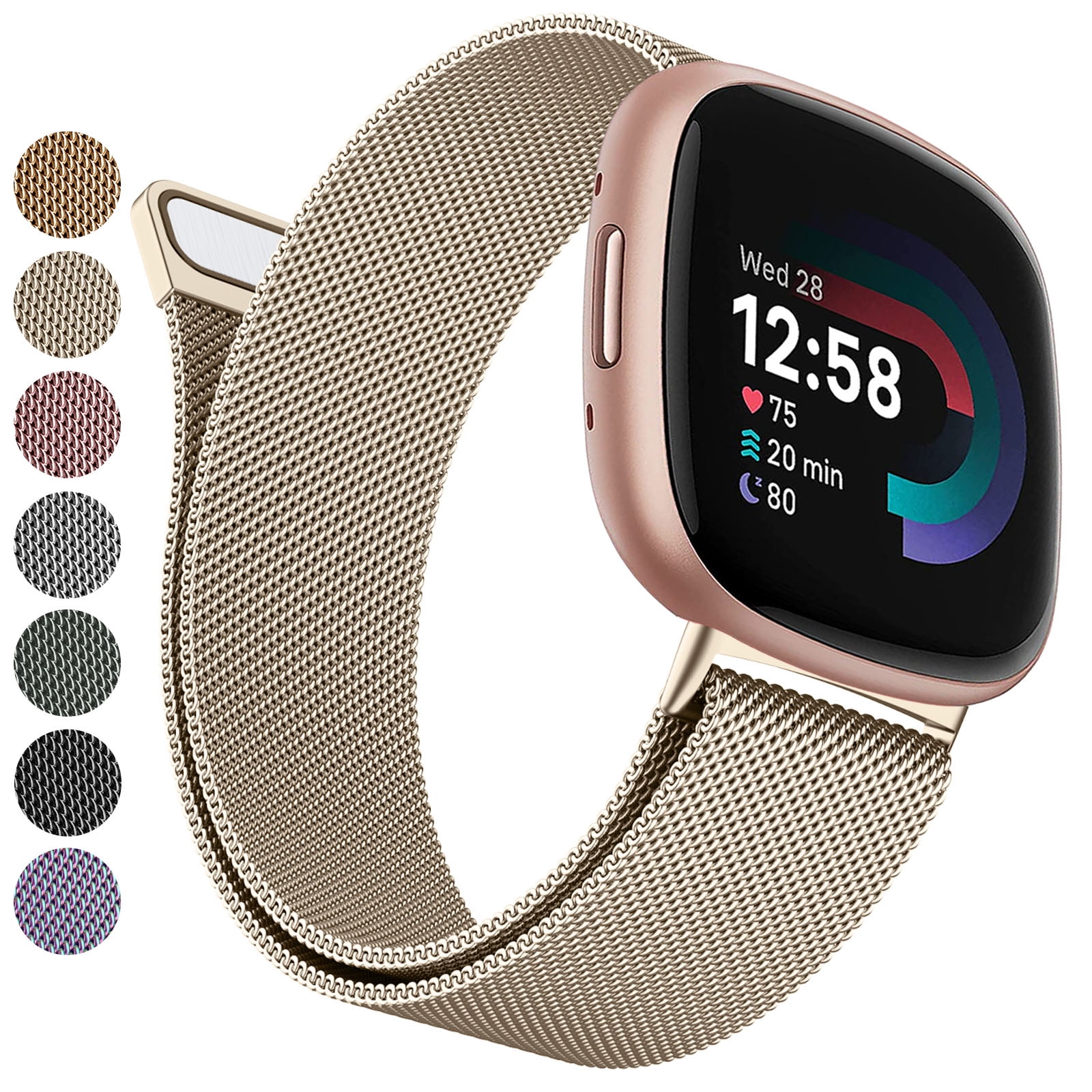 Wanme Bands Compatible with Fitbit Versa 3 /4 Fitbit Sense / Sense 2 ...