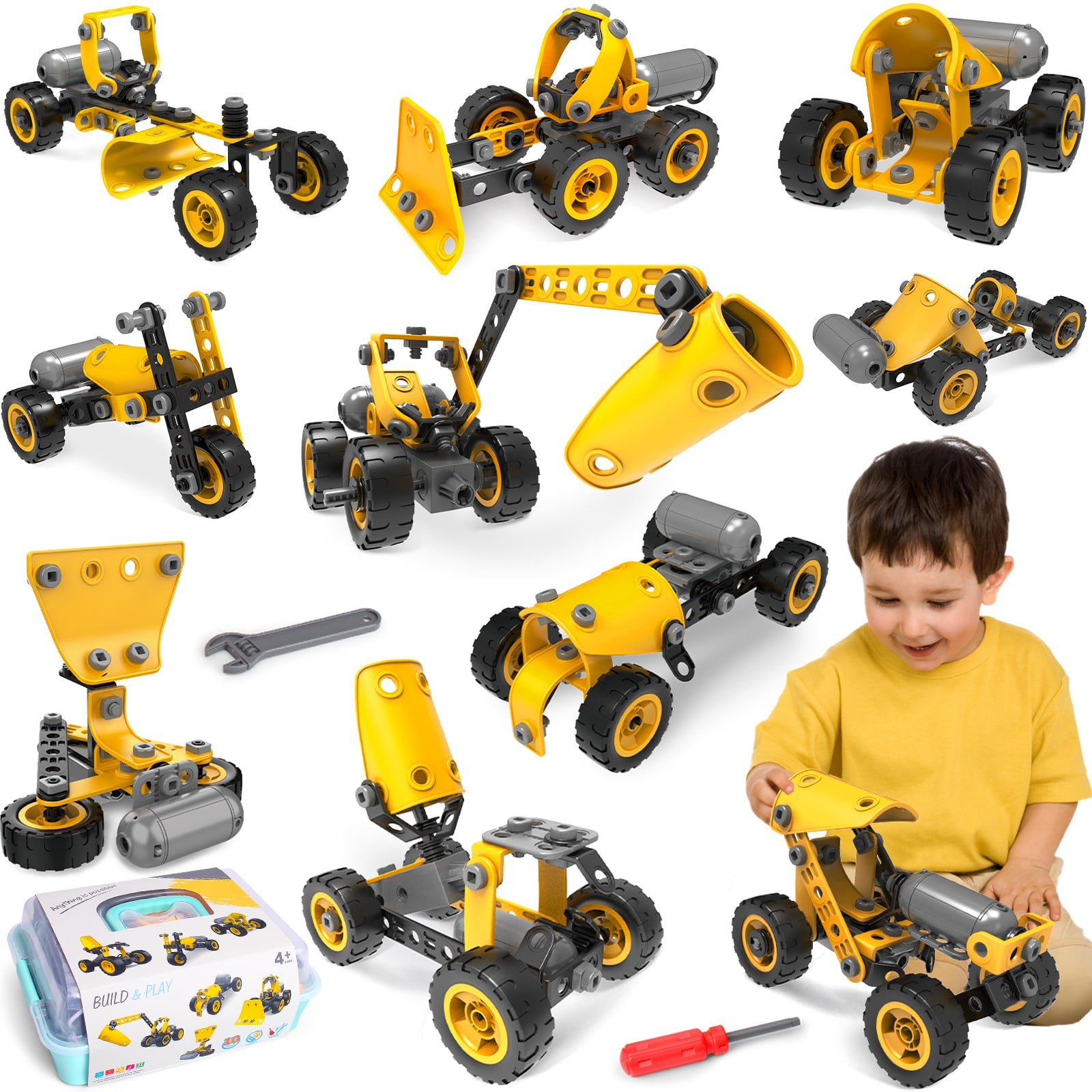 Wanonoo 112 Pcs Electric Stem Toys for 5 6 7 8+ Year Old Building Toys ...