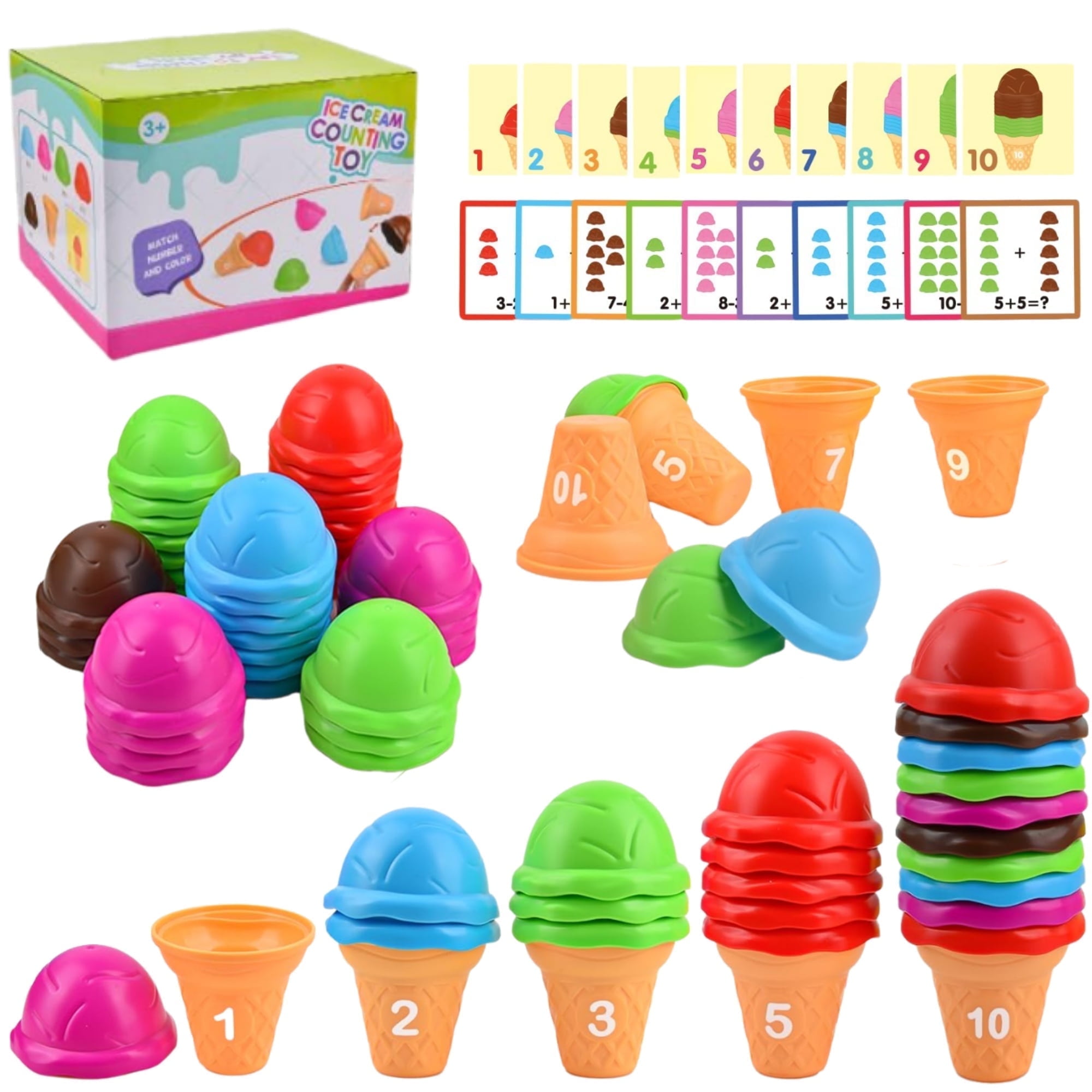 Wanonoo Numbers Counting Learning Toys, Math Educational Toys, Ice ...