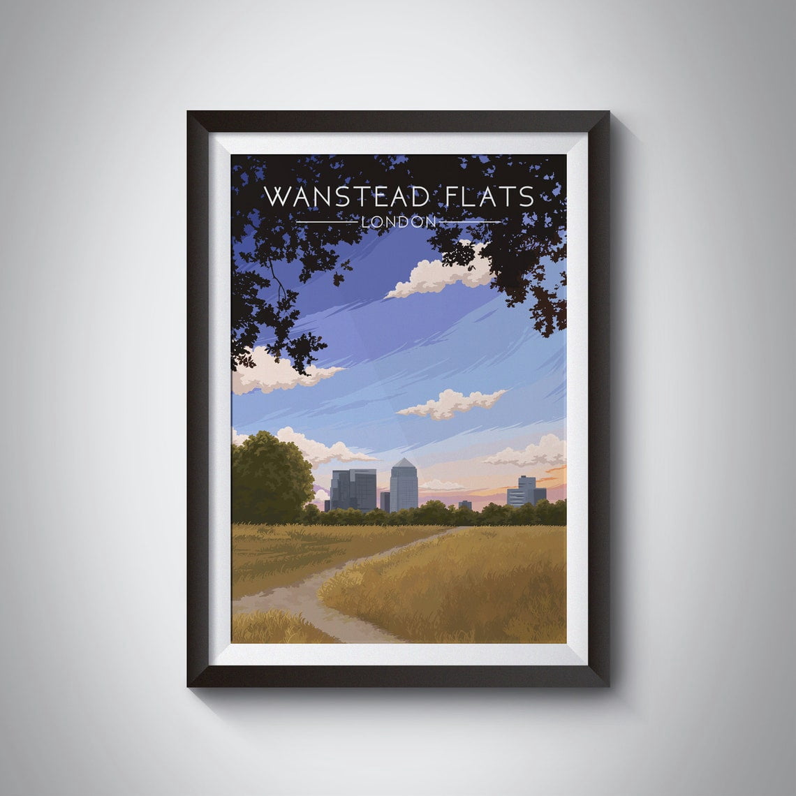 Wanstead Flats Poster, London Parks, Travel Print, Epping Forest ...