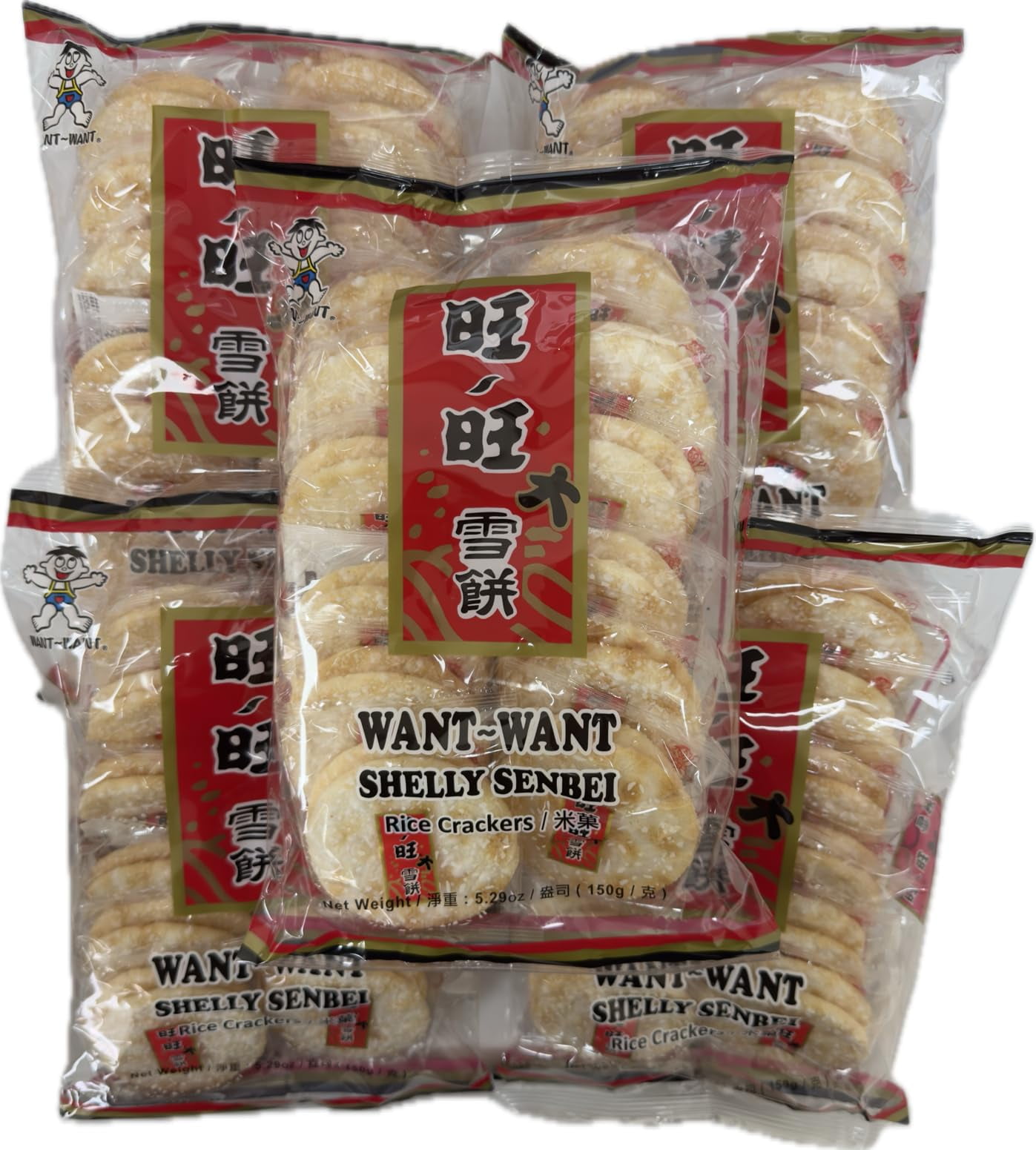 Want Want Big Shelly Shenbei Snowy Crispy Rick Cracker Biscuits - Sugar ...