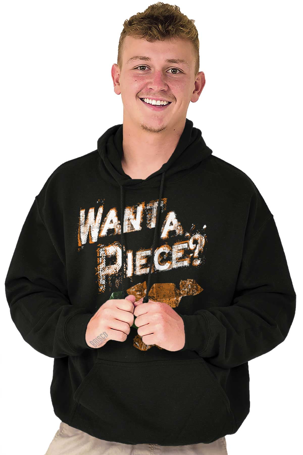 Want a Piece Halloween Candy Humor Unisex Plus Size Hoodie Brisco ...