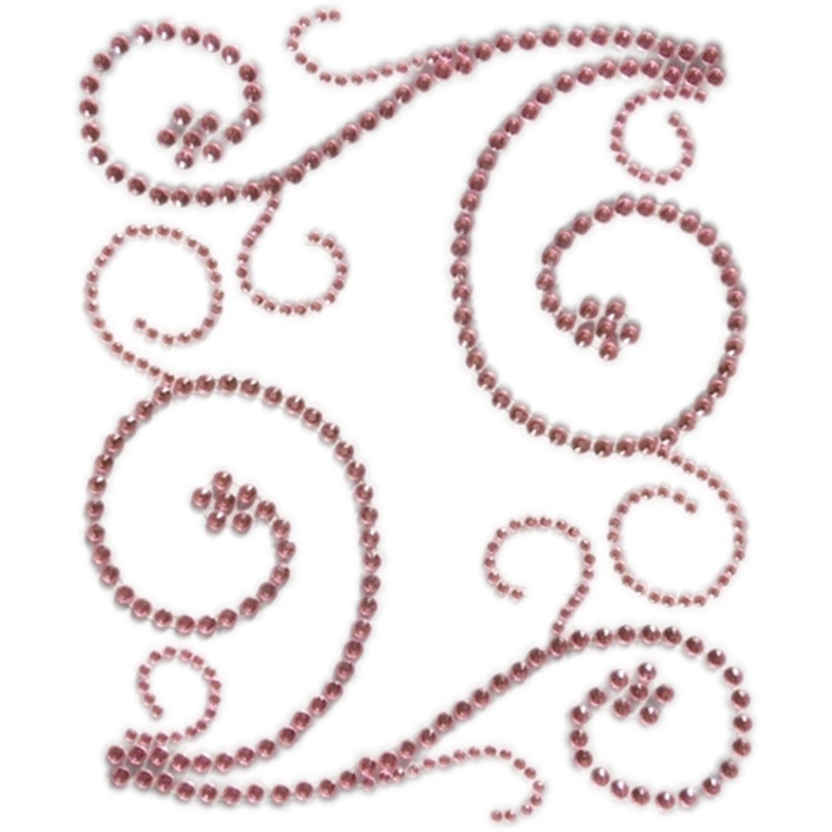 Want2Scrap Self-Adhesive Swirls Bling-Pink Rhinestones - Walmart.com