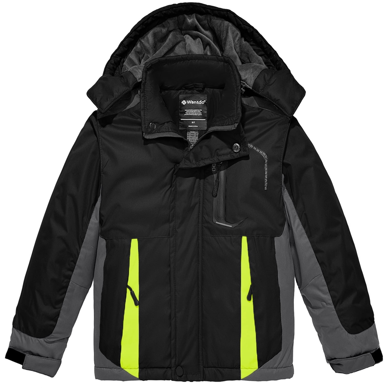 Wantdo Boy Winter Softshell Snowboarding Coat Warm Active Jacket Black ...