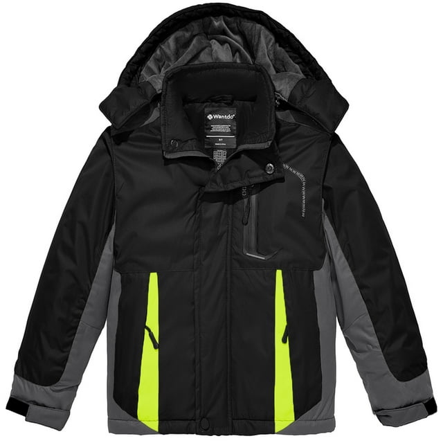 Wantdo Boy Winter Softshell Snowboarding Coat Warm Active Jacket Black ...