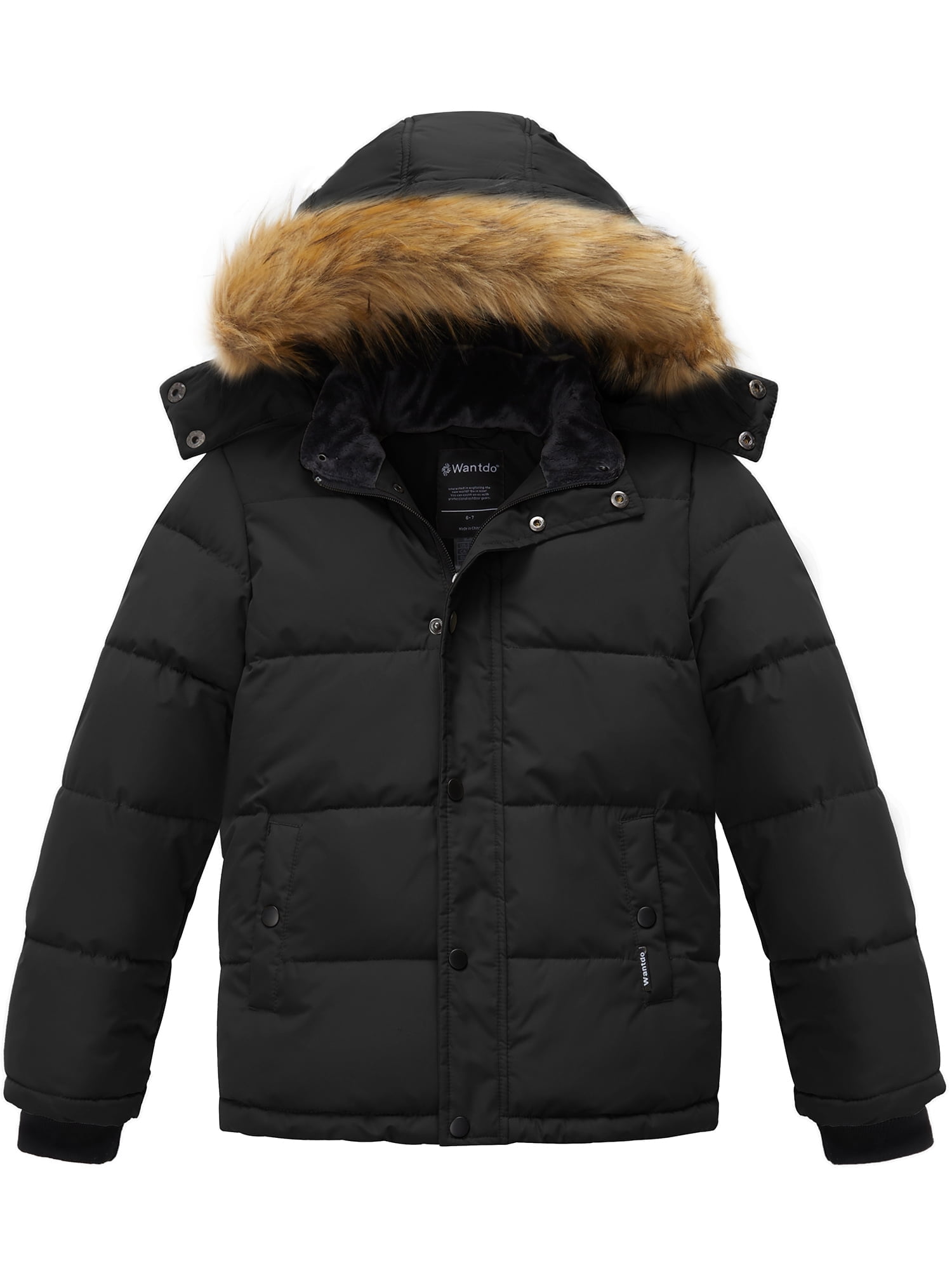 Wantdo Boy's Weatherproof Puffer Jacket, Windbreaker, Cold Weather ...