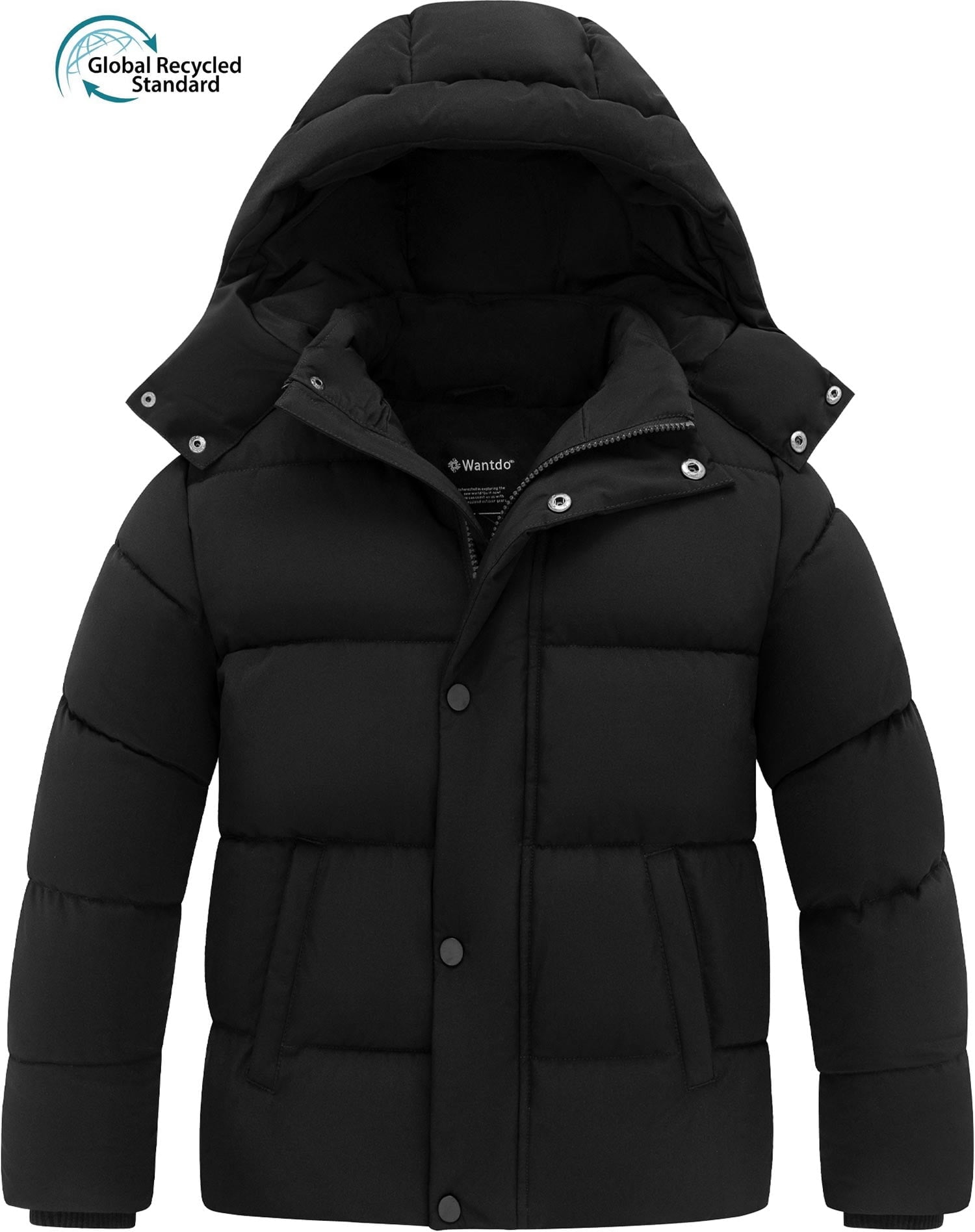 Wantdo Boy's Winter Coat Recycled Windproof Winter Jacket Warm Snow ...