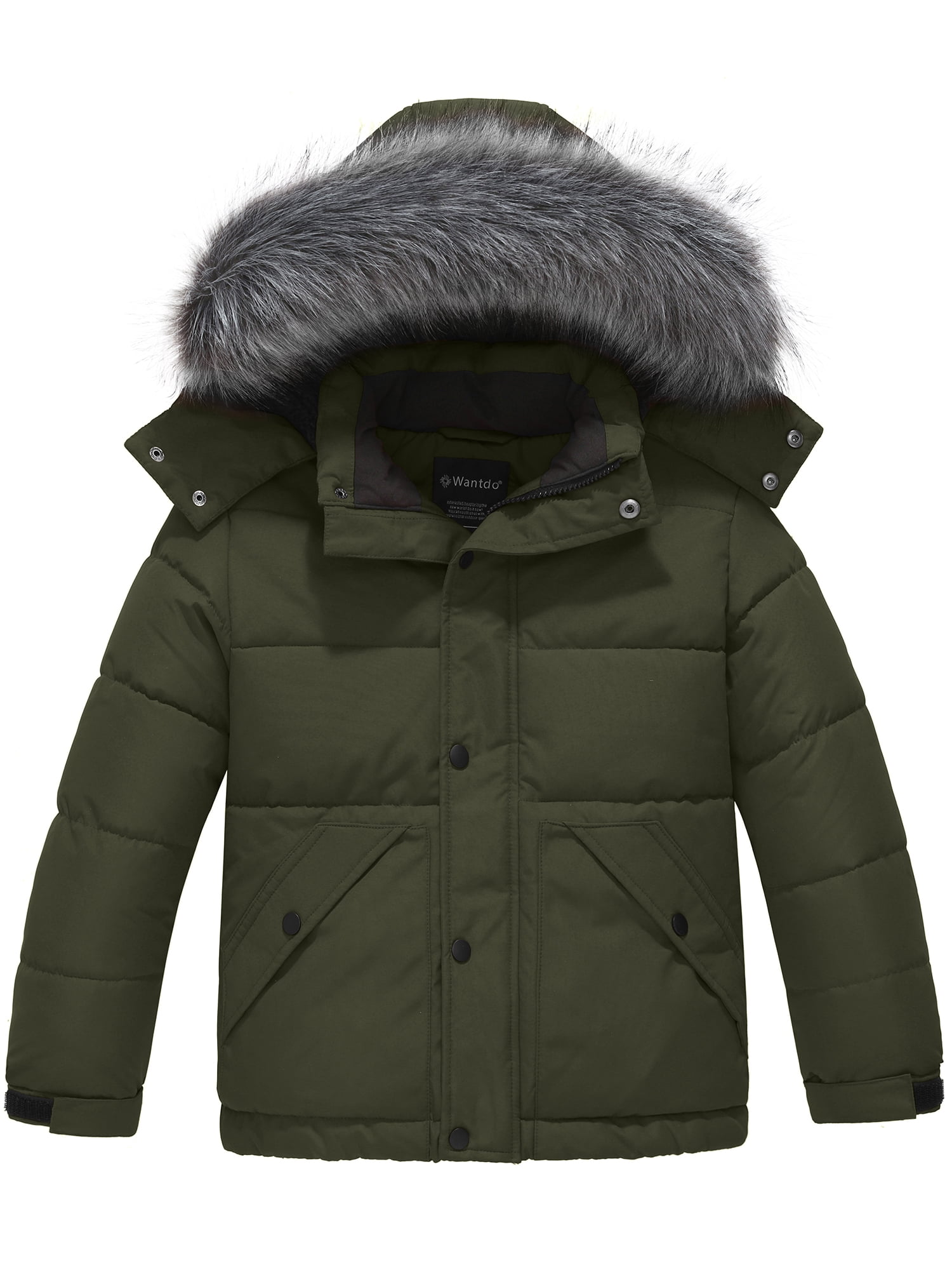 Wantdo Boy's Weatherproof Winter Puffer Jacket, Quilted Coat, Padded ...