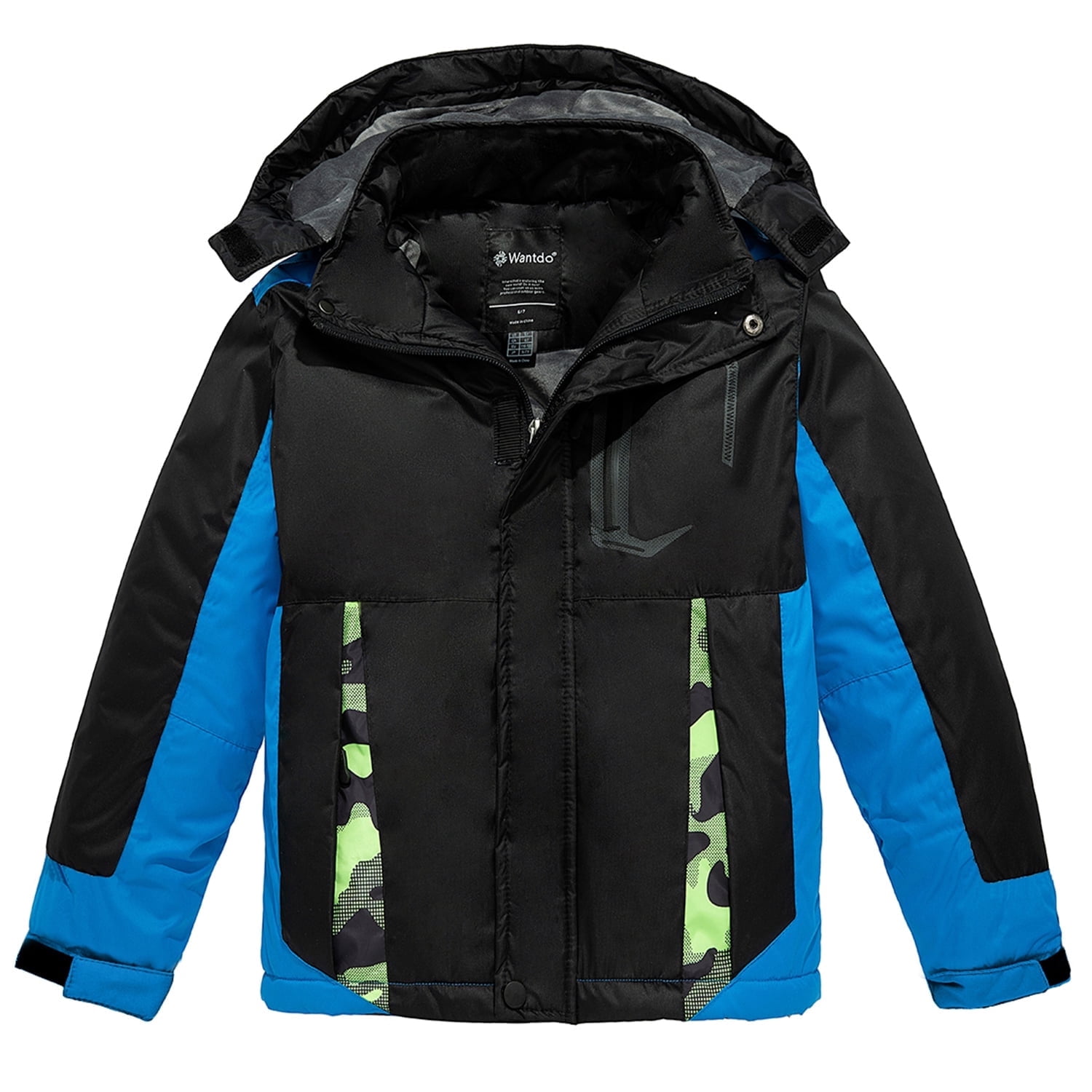 Wantdo Unisex Warm Winter Weatherproof Kid's Ski Coat Rain Outfit with ...