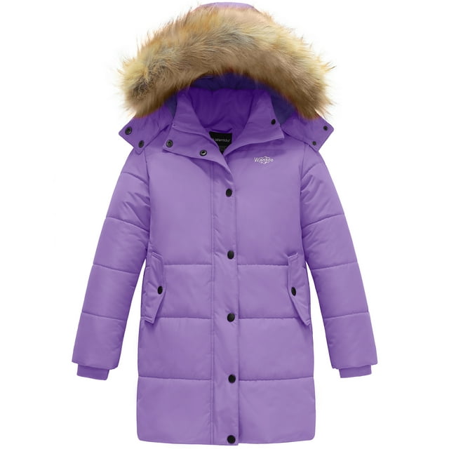 Wantdo Girl's Puffer Coat Water-Resistant Winter Coat Quilted Puffer ...