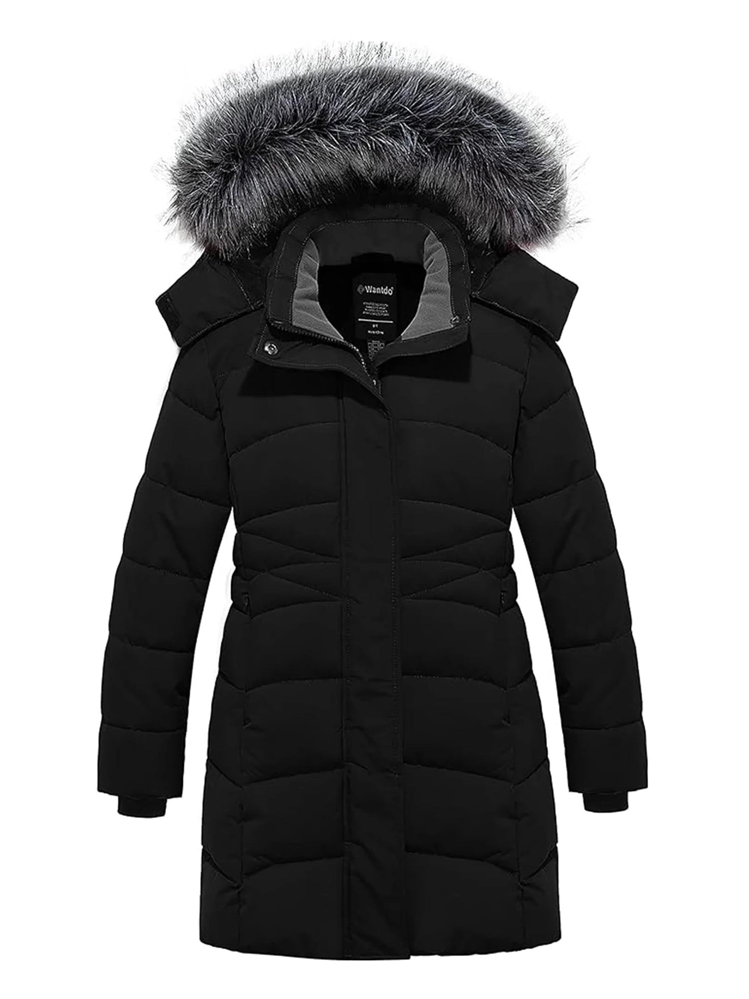 Wantdo Girl's Winter Coat Fleece Lined Puffer Jacket Warm Winter Jacket ...