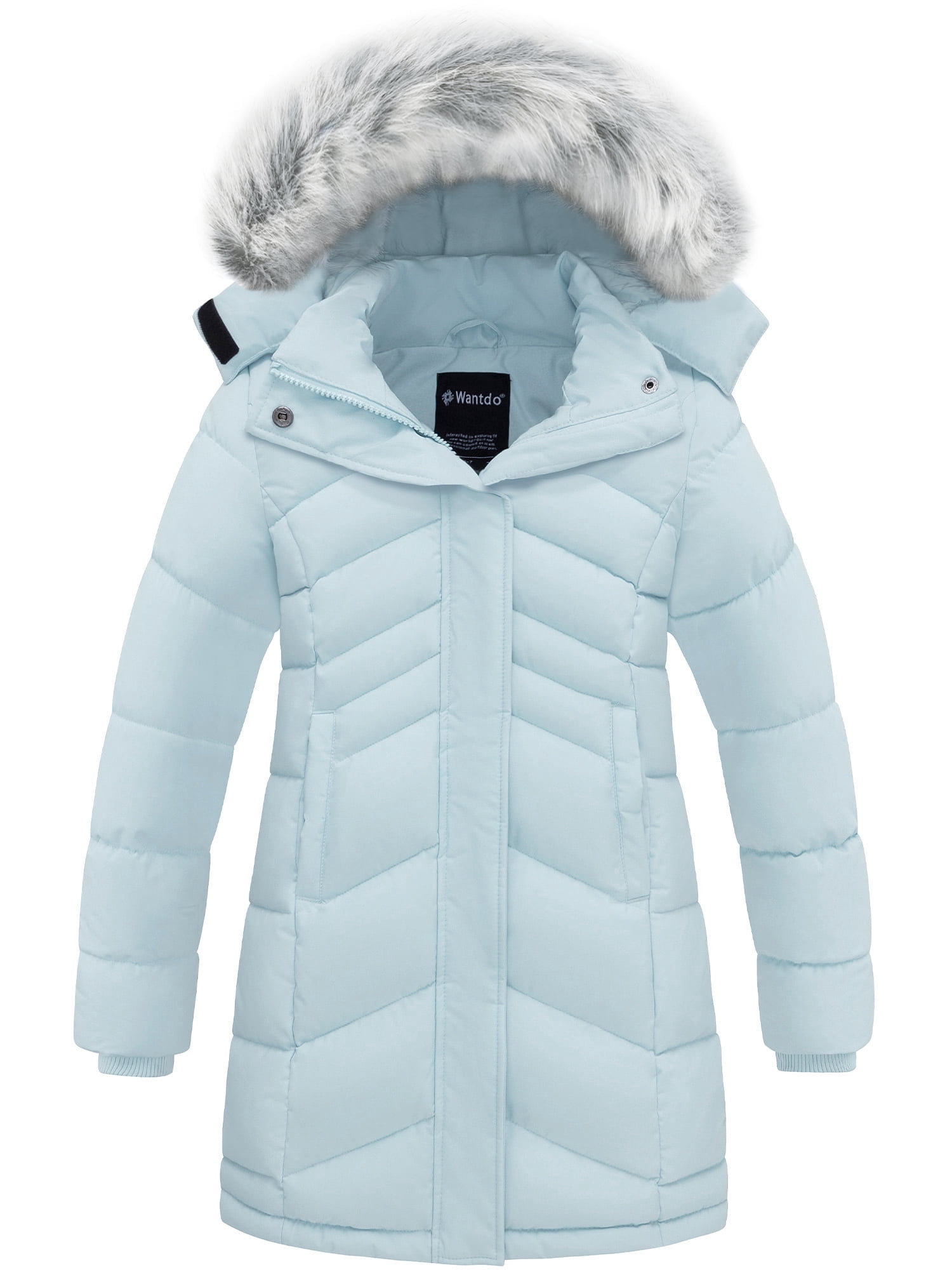 Wantdo Girls' Recycled Winter Jacket Warm Winter Coat Quilted Puffer ...
