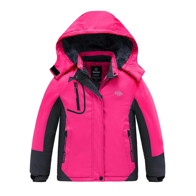 Wantdo Girl's Waterproof and Warm Ski Snow Jacket in Pink, Size 8 ...