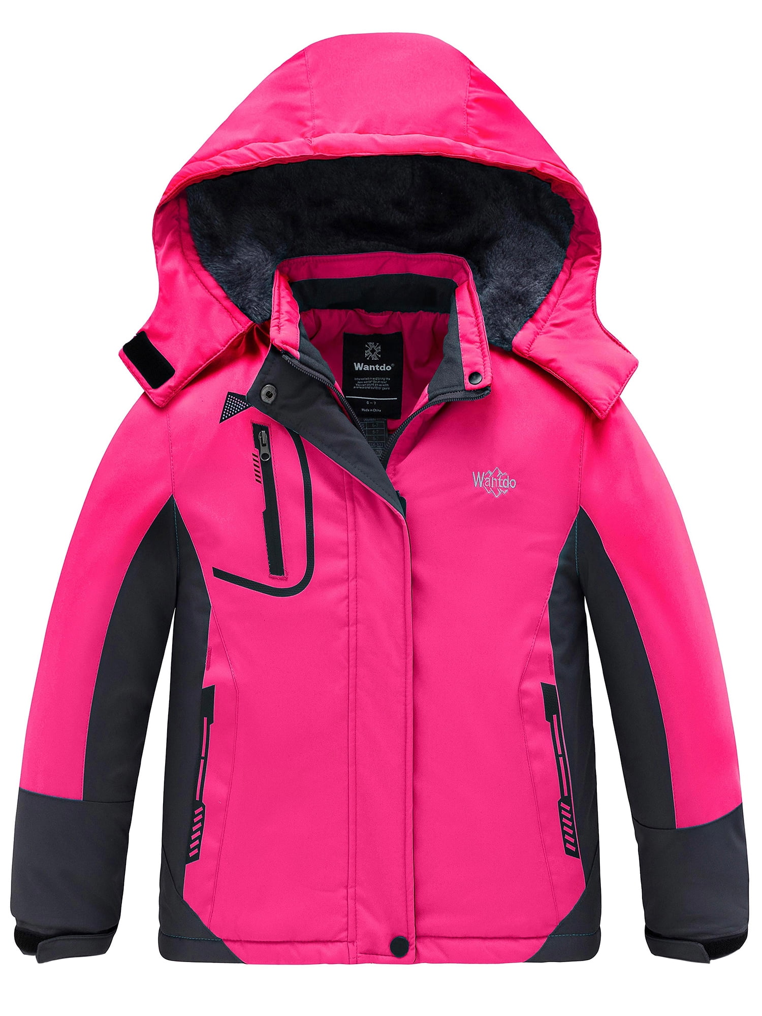 Wantdo Girl's Waterproof and Warm Ski Snow Jacket in Pink, Size 8 ...