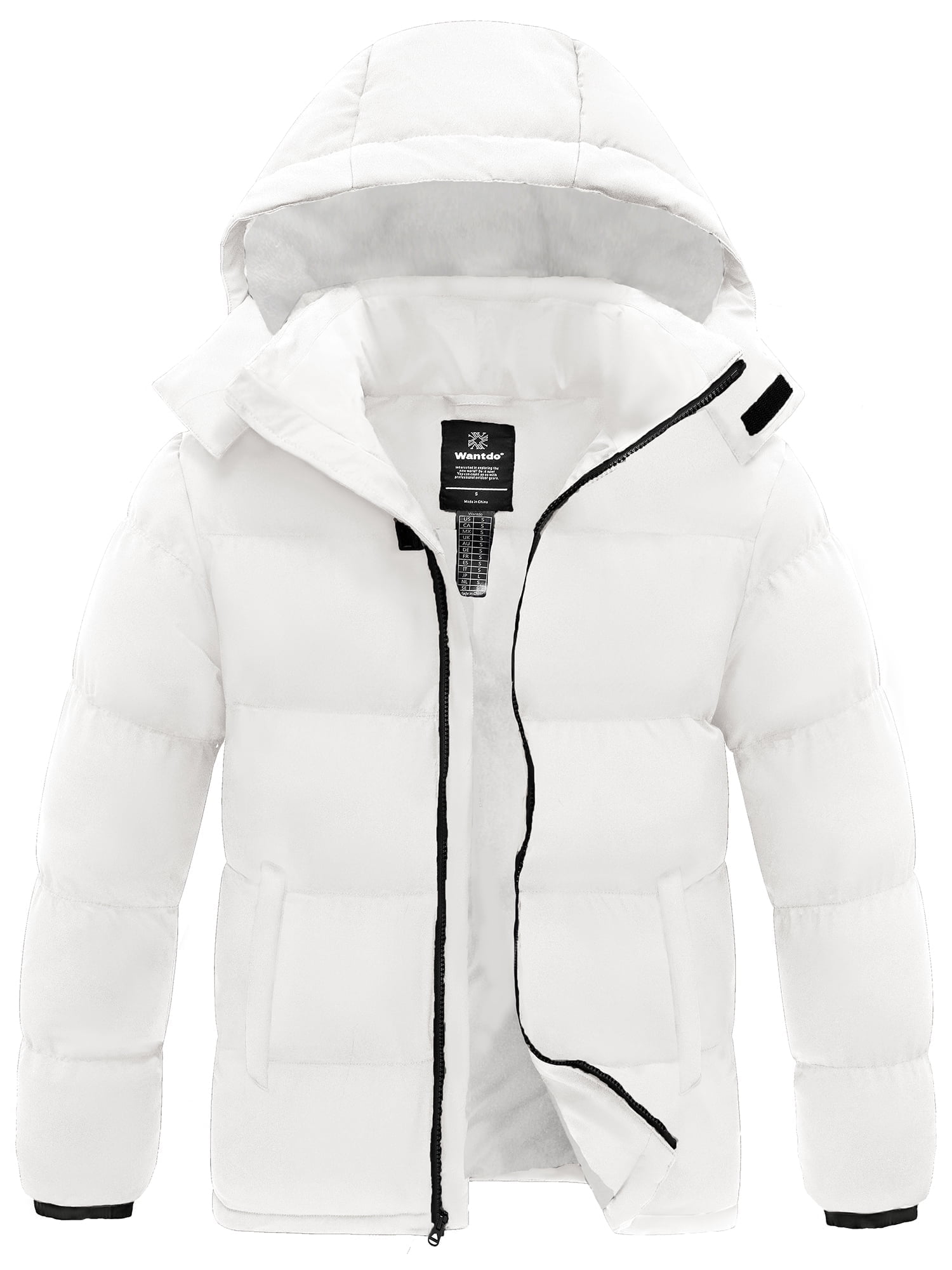 Wantdo Men's Winter Jacket Quilted Puffer Jacket Winter Outerwear Coat ...