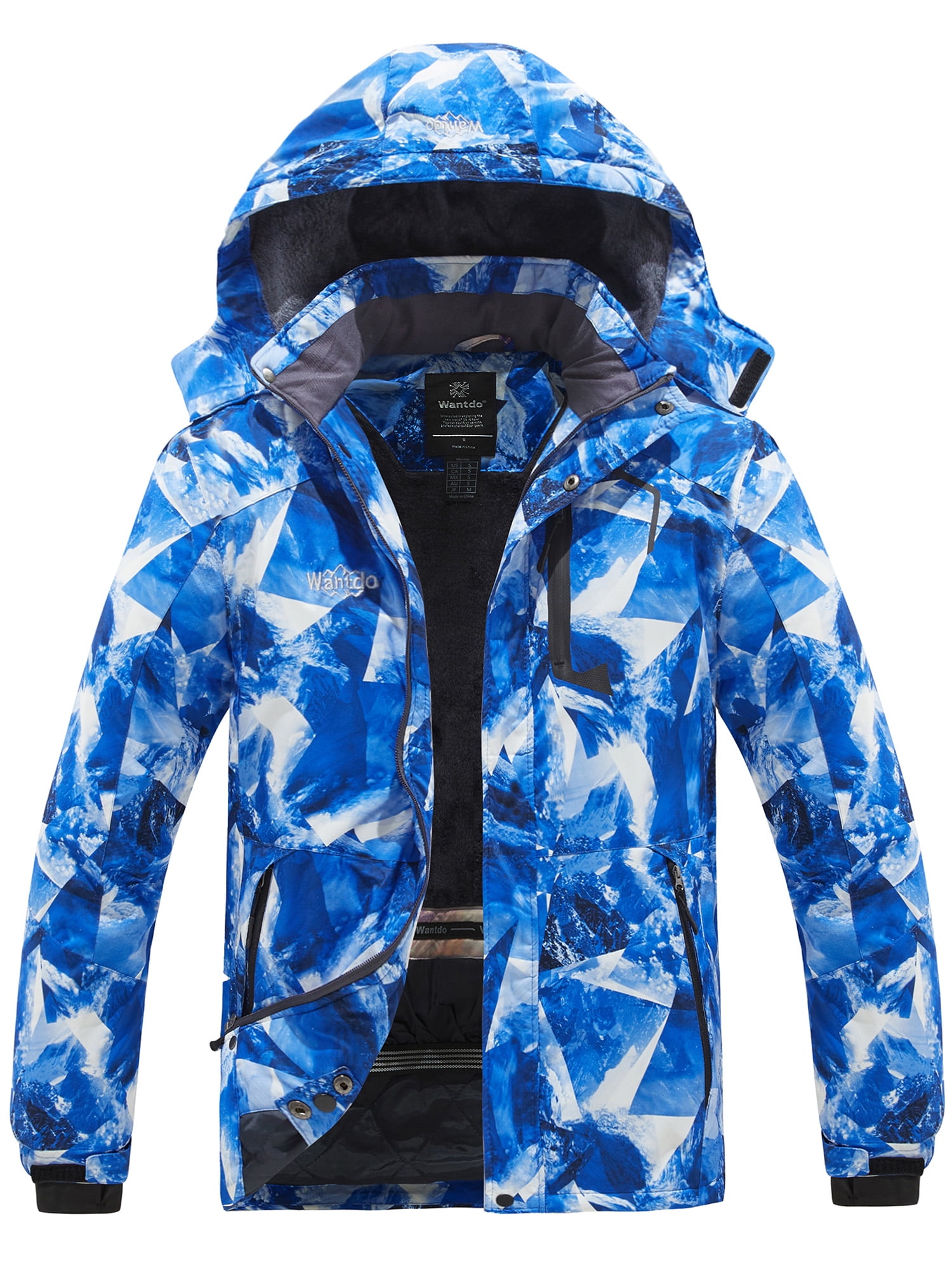 Wantdo Men's Winter Jacket Winter Ski Coat Parka Waterproof Snow Jacket ...