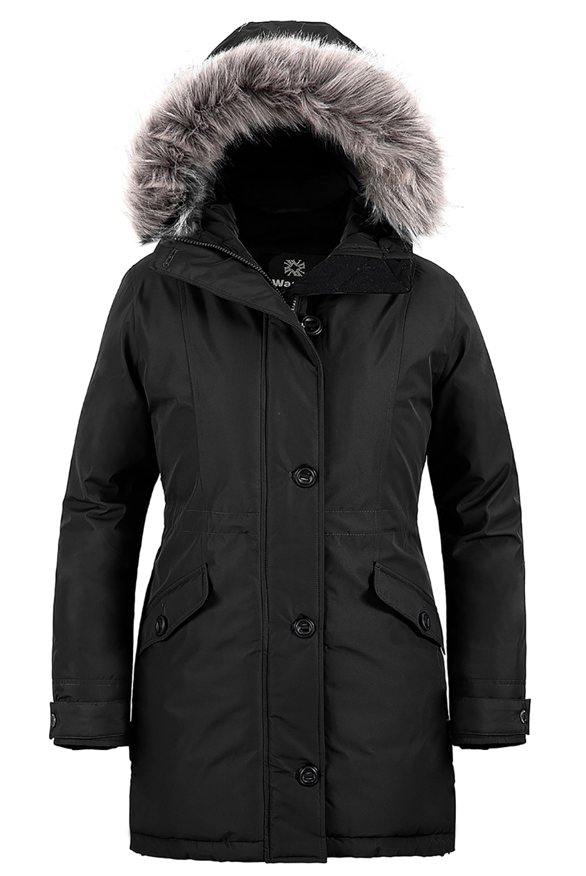 Wantdo Women's Plus Size Winter Clothes, Coat, Long Puffer Jacket, Hood ...